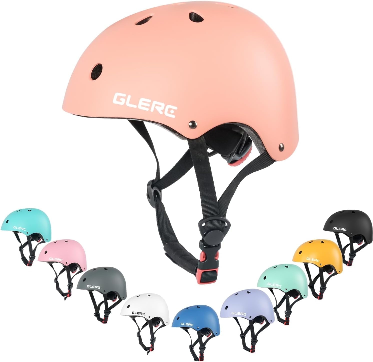 Glerc Kids Helmet for 3-8 Years Old Child and Toddler, S Size Peach ...