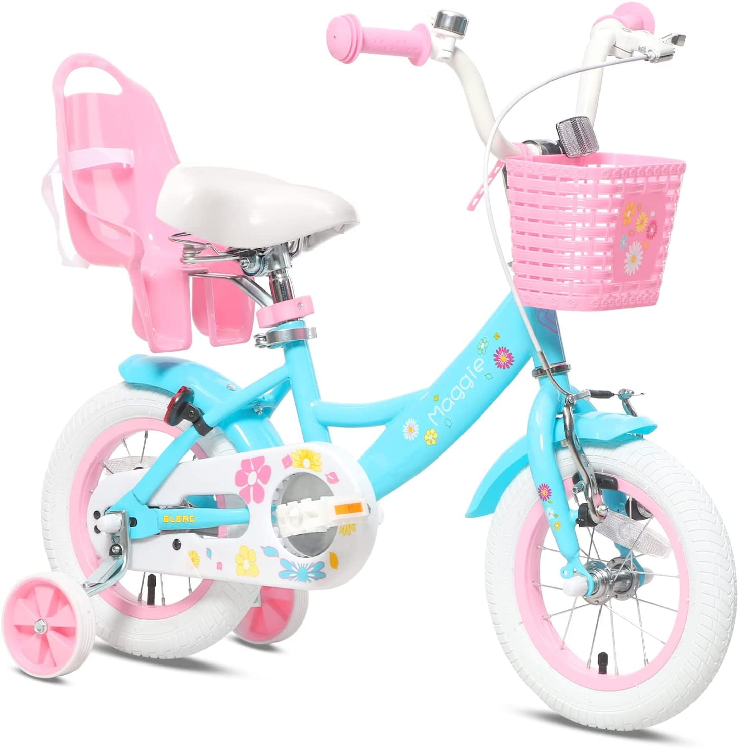 Glerc Maggie 12 inch Kids Girls Bike for Ages 2-4 Years Child,Blue ...