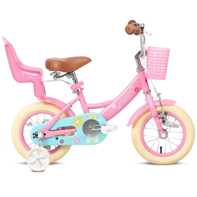 Maggie Glerc Kids' Training Wheels Bike - Pink, 14 Inch Bicycle for ...