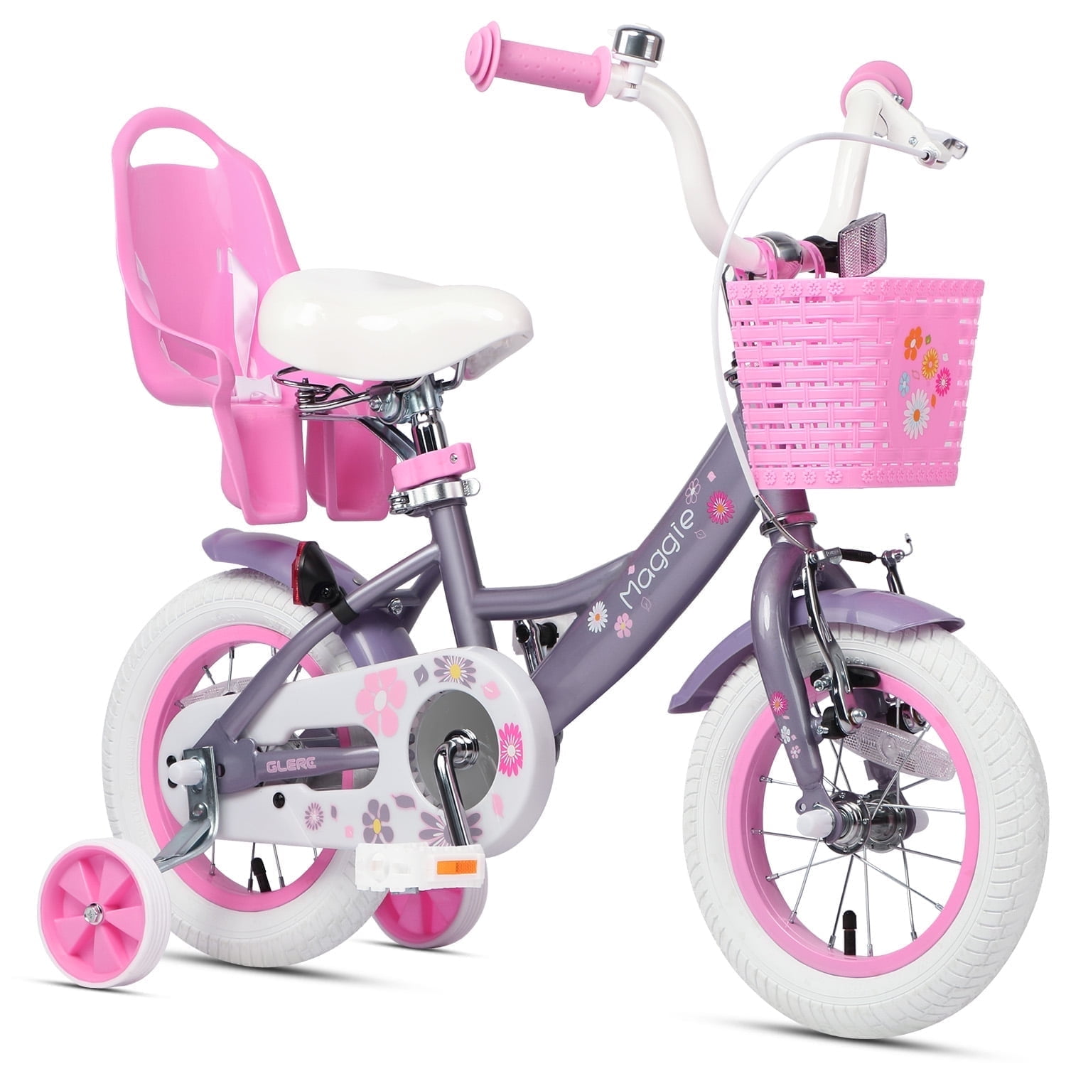 Glerc Maggie 14 inch Kids Girls Bike for 3-5 Years Old Child, Purple - Walmart.com