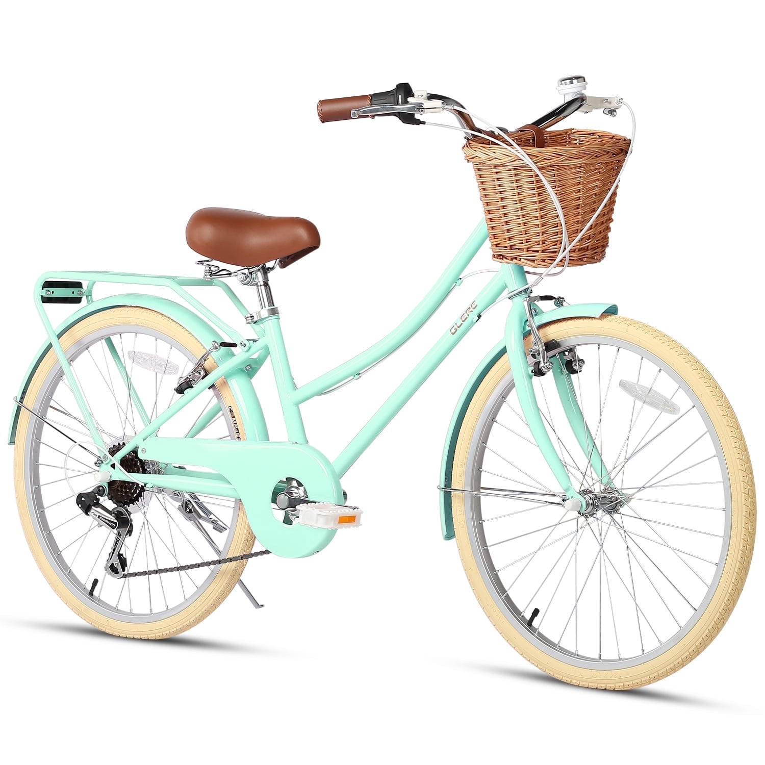 Glerc Missy 20" inch Girl Cruiser Kids Bike 6-Speed Teen Hybrid City ...