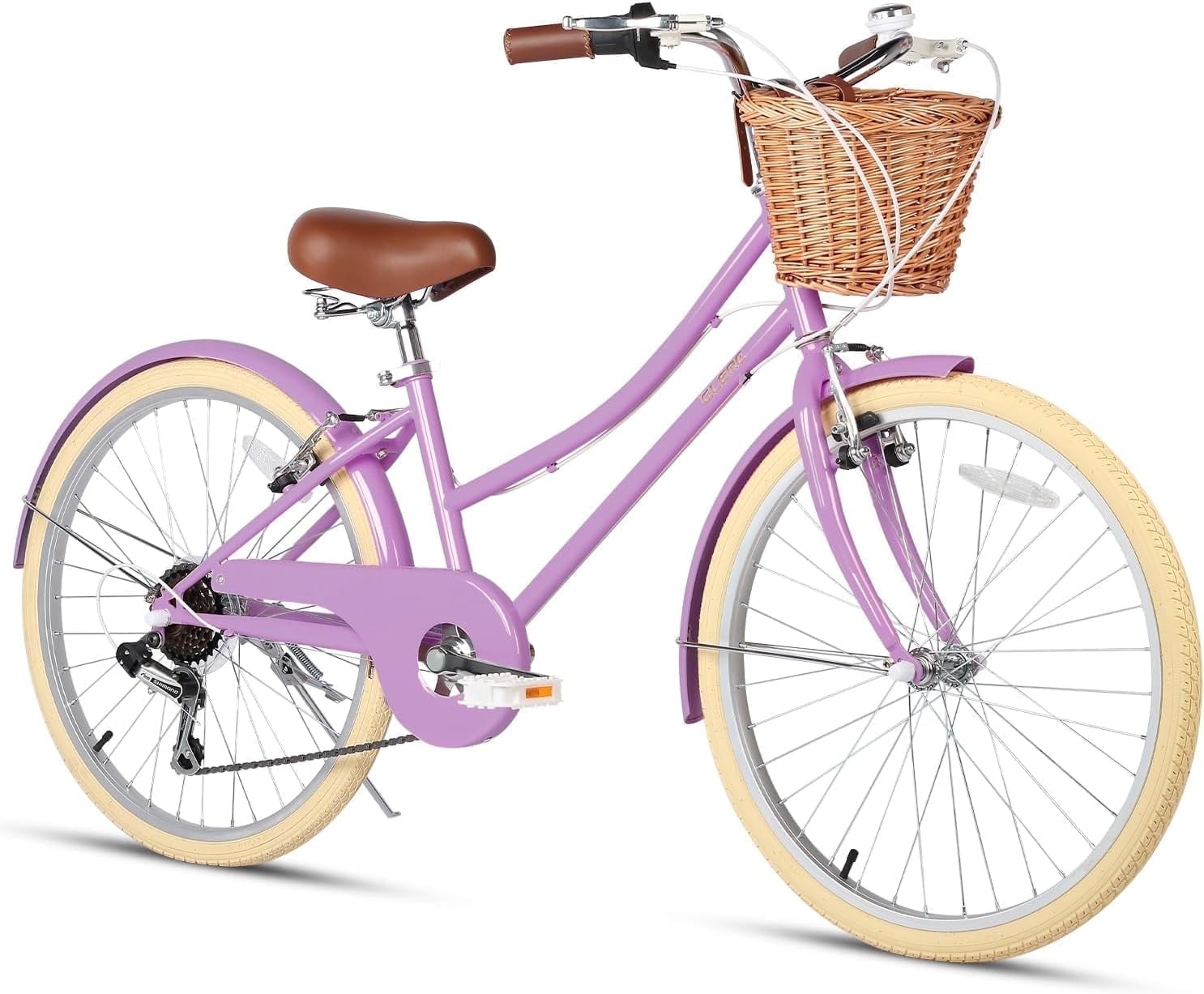 Glerc Missy 24" Girls Cruiser Bike 6-Speed Women's Hybird Bicycle for ...