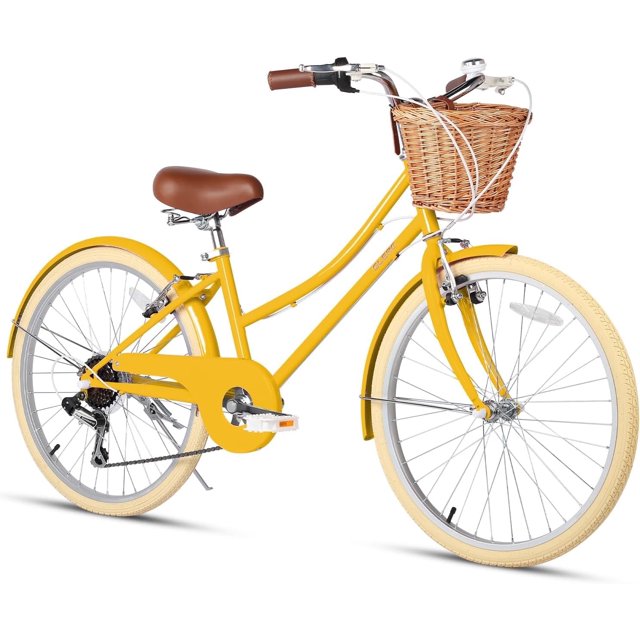 Glerc Missy 24" Girls Cruiser Bike 6-Speed Women's Hybird Bicycle for ...