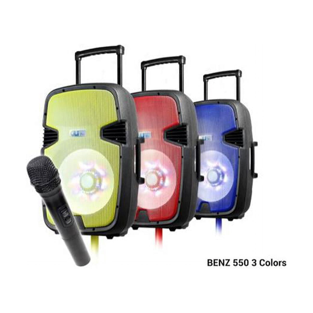 Gli Pro BENZ550BLUE Glipro 15"rechargeable Speaker W/lig Blu - Walmart.com