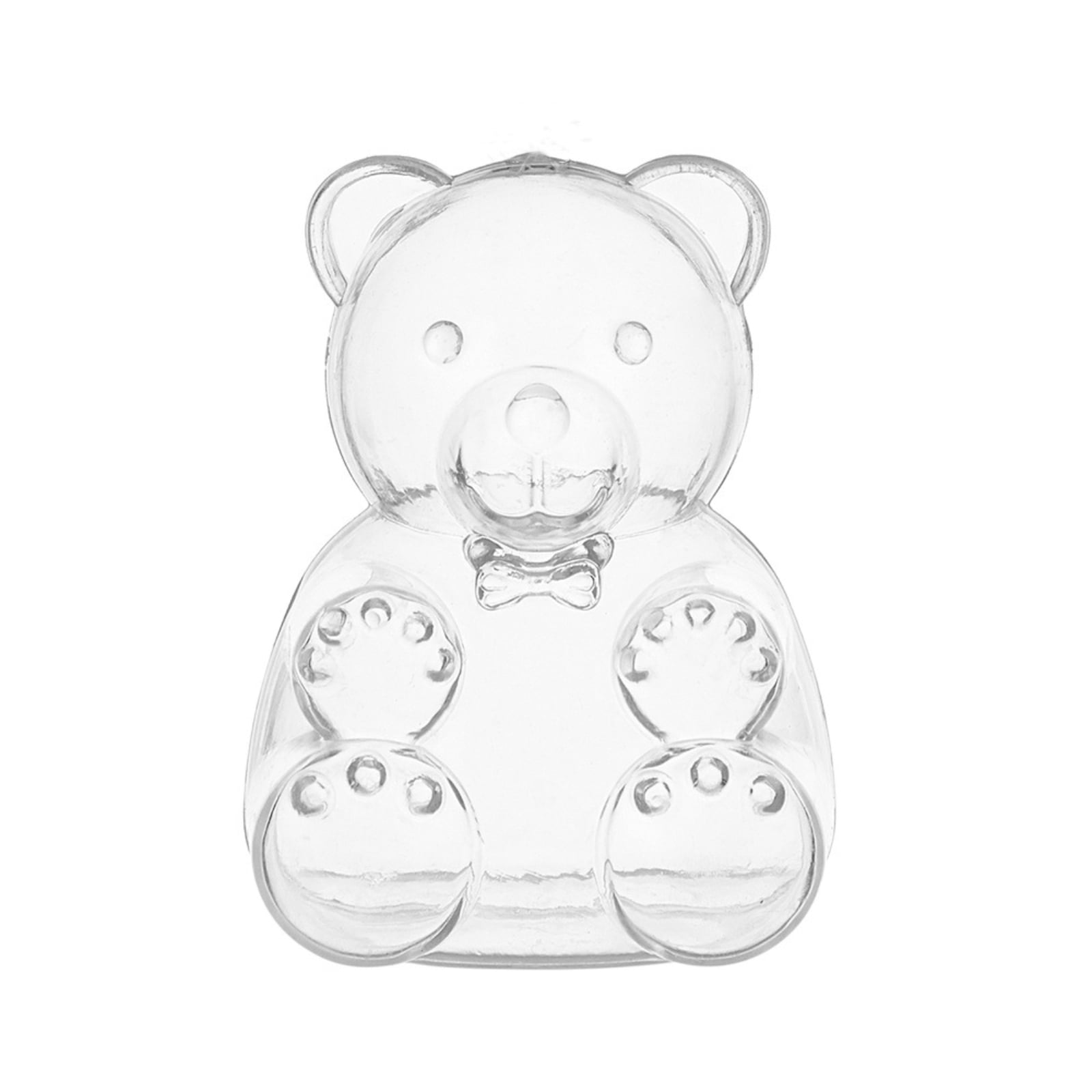 GliJian 12 Pcs Bear Shaped Candy Box, Clear Plastic Bear Candy Boxes ...