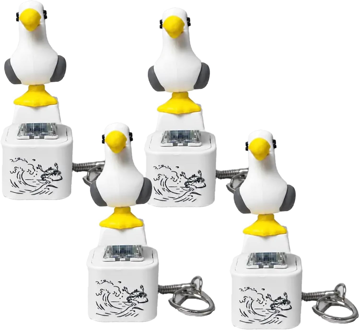 GliJian Seagull Mine Sound Button Keychain, Rechargeable Fidget Clicker ...