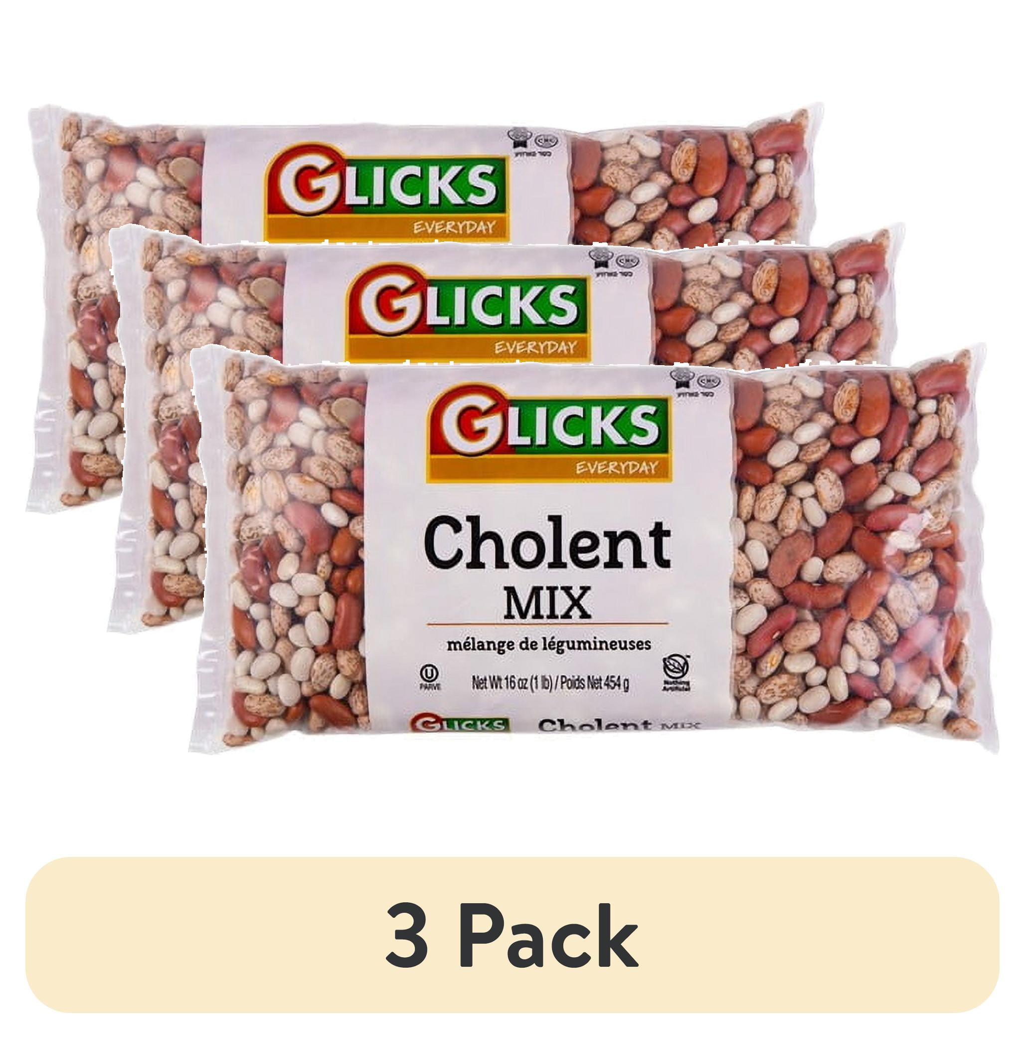 (3 pack) Glicks Cholent Bean Dry Bean Mix, 16 oz - Walmart.com