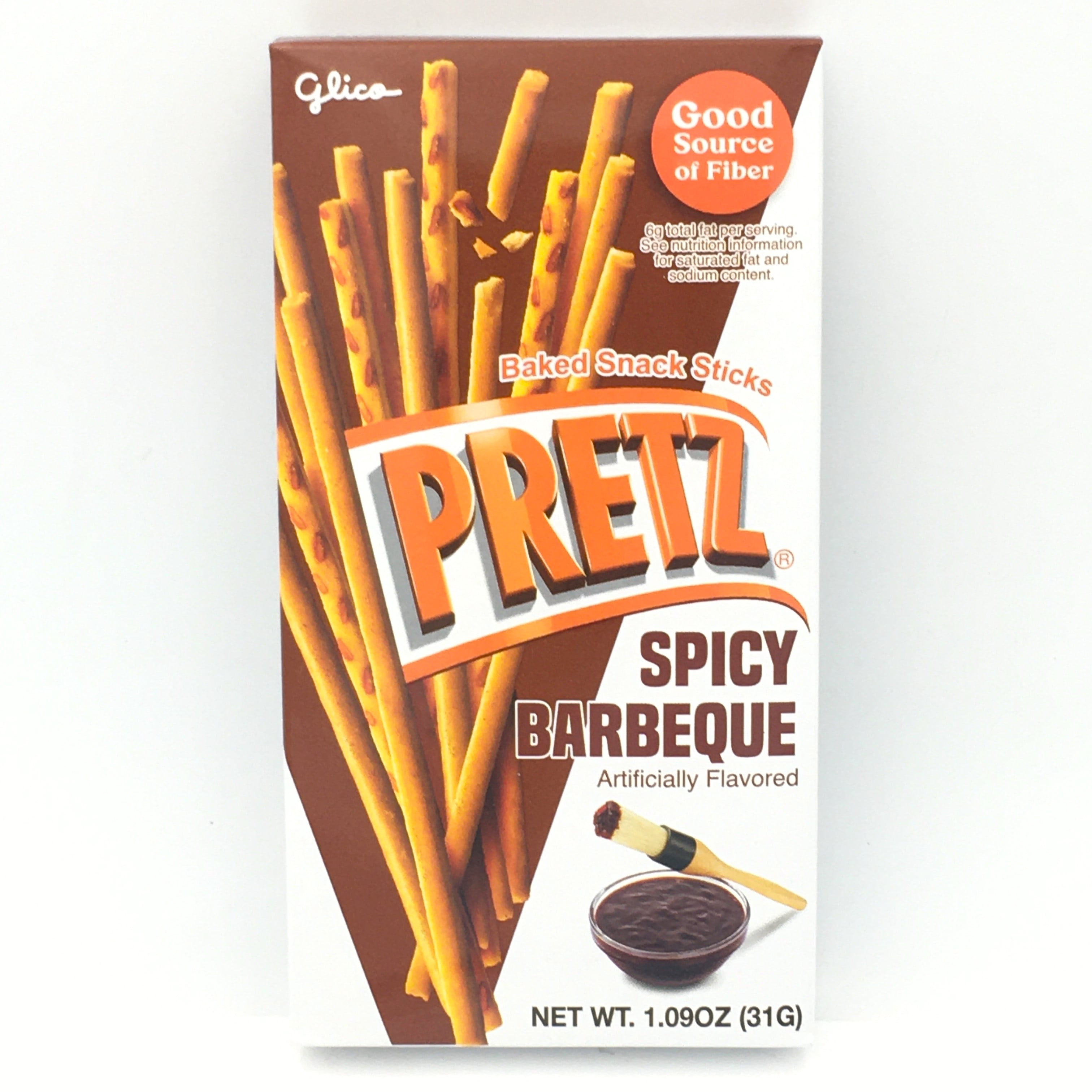 Glico Baked Snack Sticks Pretz Spicy Barbeque Flavored 1.09oz/31g - Walmart.com
