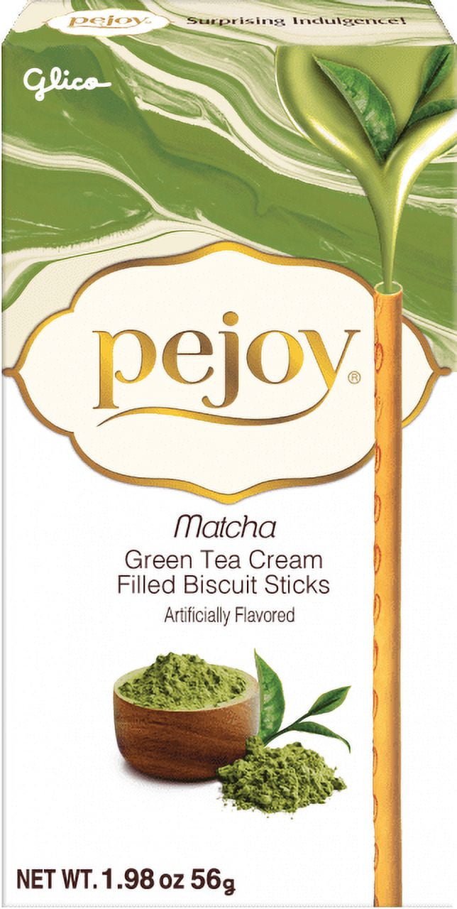 Glico Pejoy Matcha Green Tea Cream Filled Biscuit Sticks, 1.98 Ounce ...
