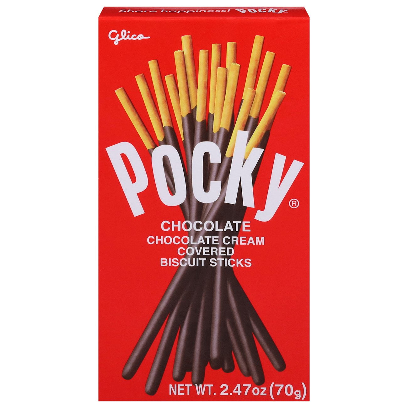 Glico Pocky Chocolate Cream-Covered Biscuit Sticks, 2.47 oz (Package ...