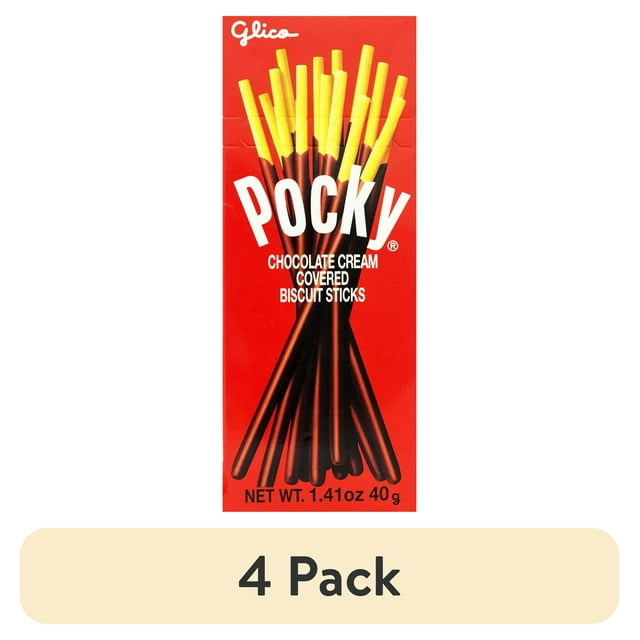 (4 pack) Glico Pocky Chocolate Covered Biscuit Sticks, 1.41 oz ...