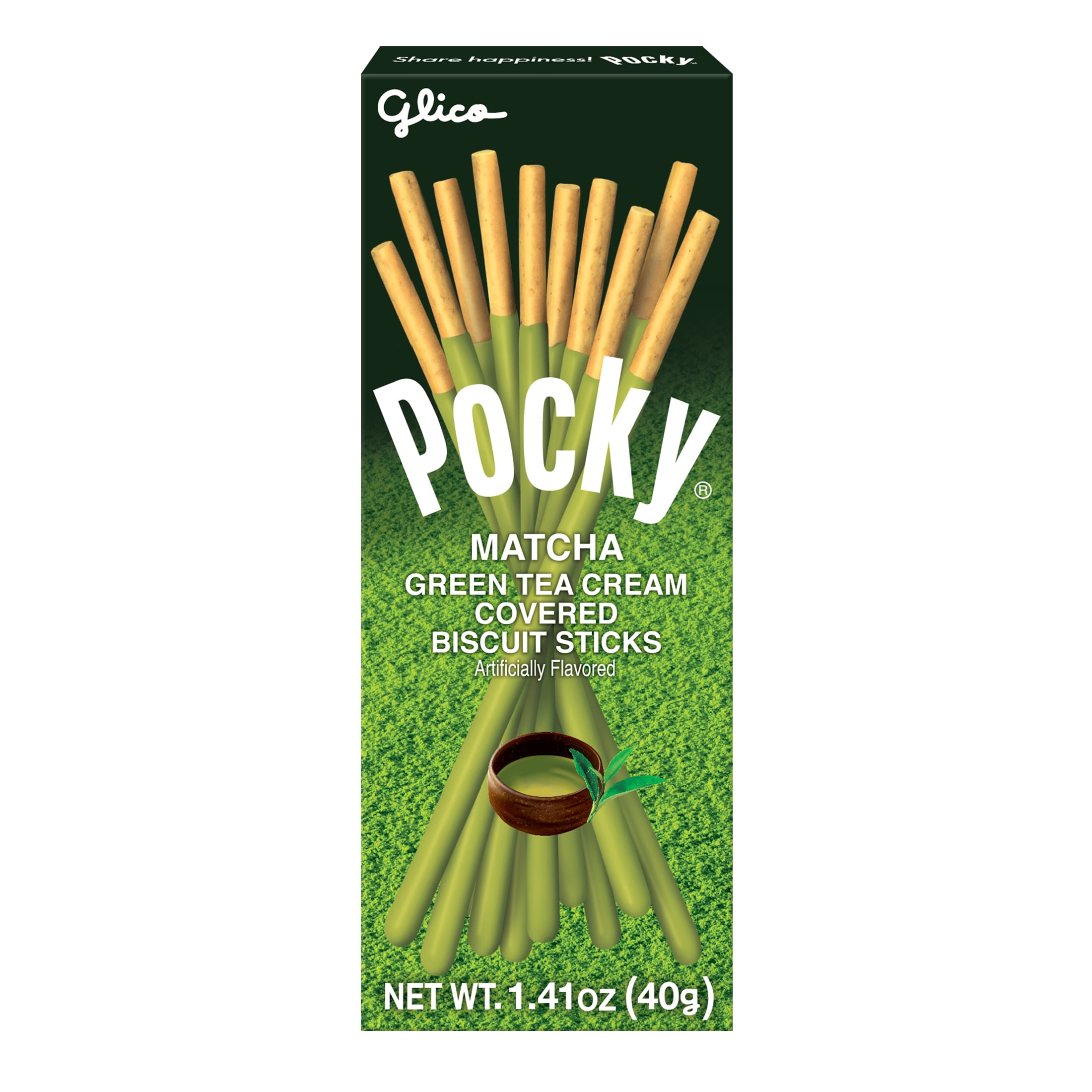 Glico Pocky Matcha Crunchy Stix, Green Tea Flavored Biscuit Sticks, 1.41 oz - Walmart.com