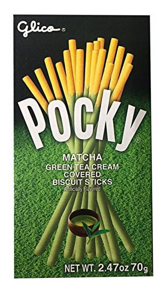 Glico Pocky with Green Tea Matcha Cream Biscuit Sticks 2.47 oz per Pack ...
