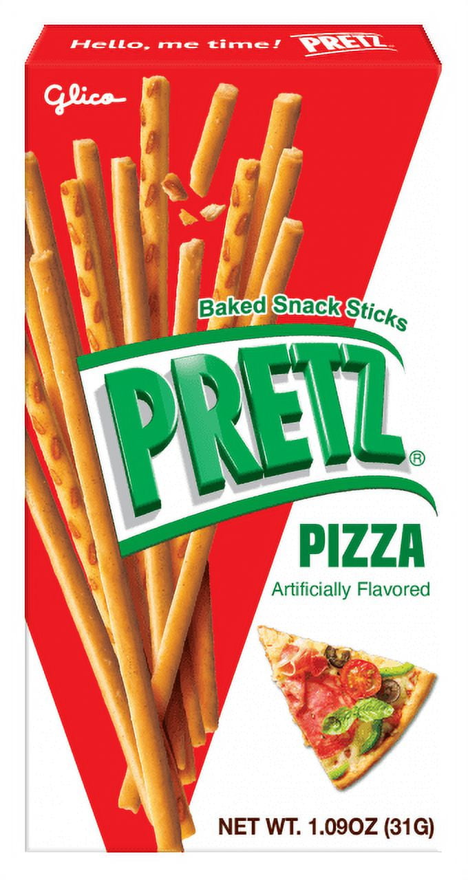 Glico Pretz Pizza Flavor Baked Breadsticks Snack, Whole Wheat, 1.09 ...