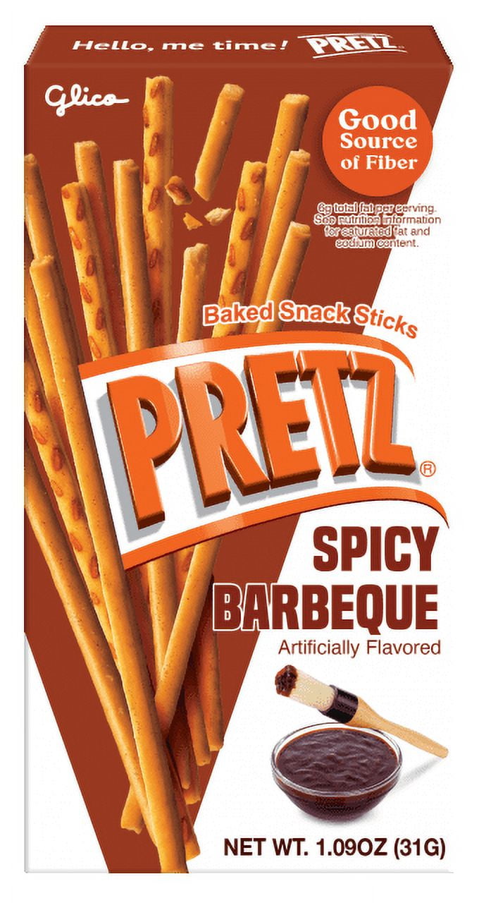Glico Pretz Spicy Barbeque Baked Snack Sticks, 1.09 Ounce Pack - 10 ...