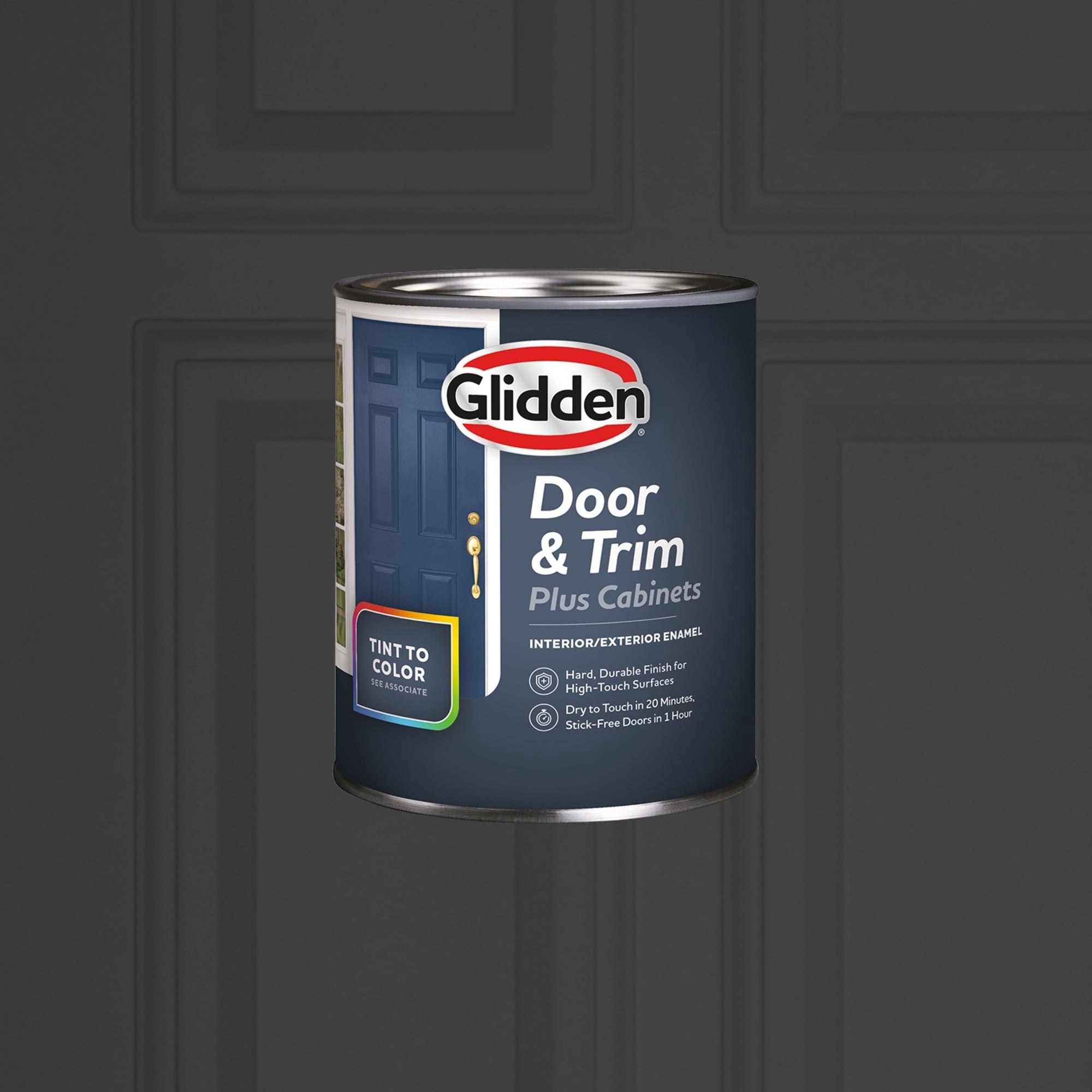 Glidden Cabinet Door and Trim Semi Gloss Paint, Black Magic, 1 Quart ...