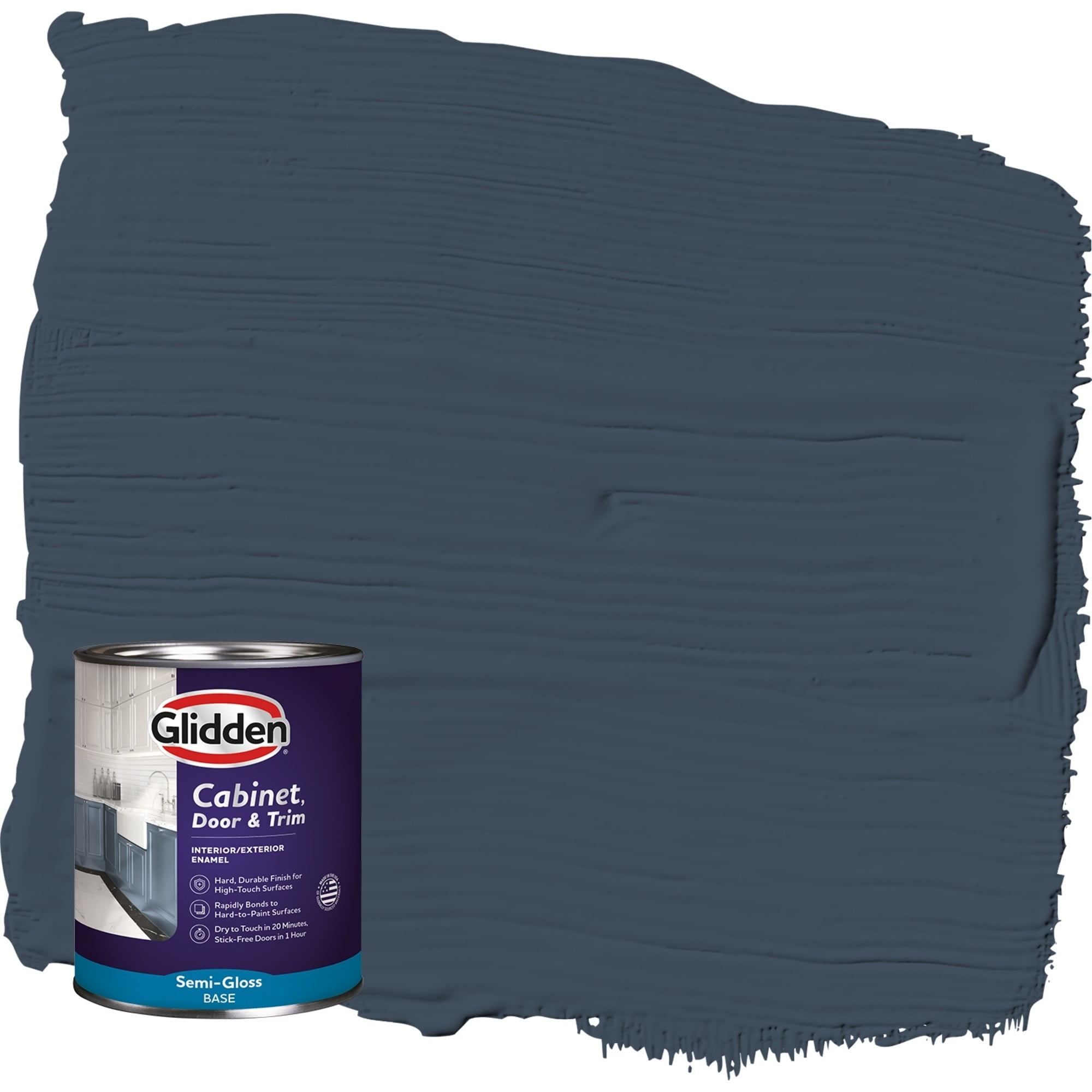 Glidden Cabinet Door and Trim Semi Gloss Paint, Cavalry, 1 Quart ...