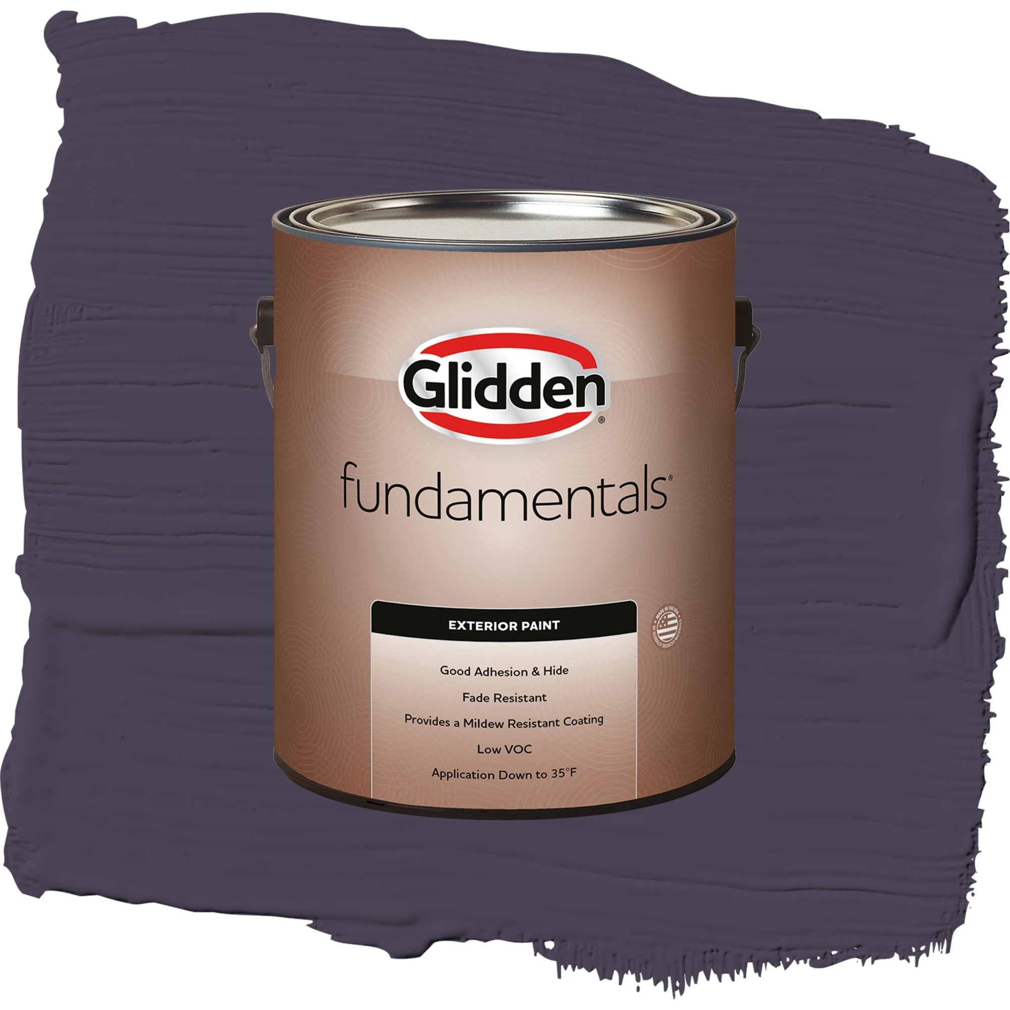 Glidden Fundamentals Blackberry / Purple, Semi-Gloss Exterior Paint, 1 ...
