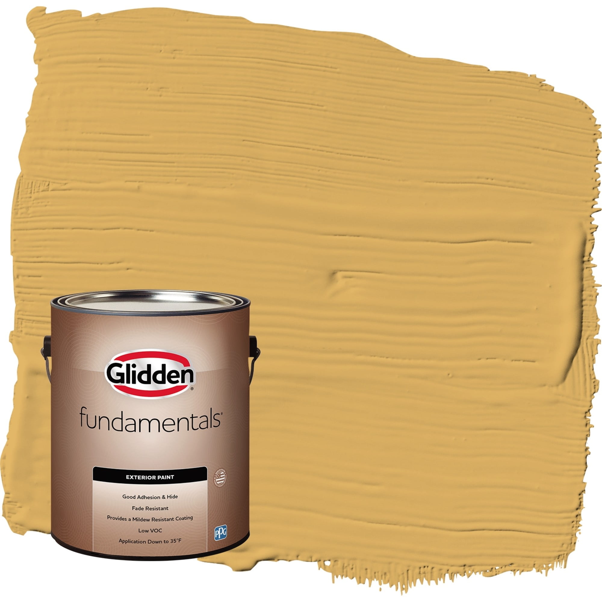 Glidden Fundamentals Butterscotch Bliss / Yellow Semi-Gloss Exterior ...