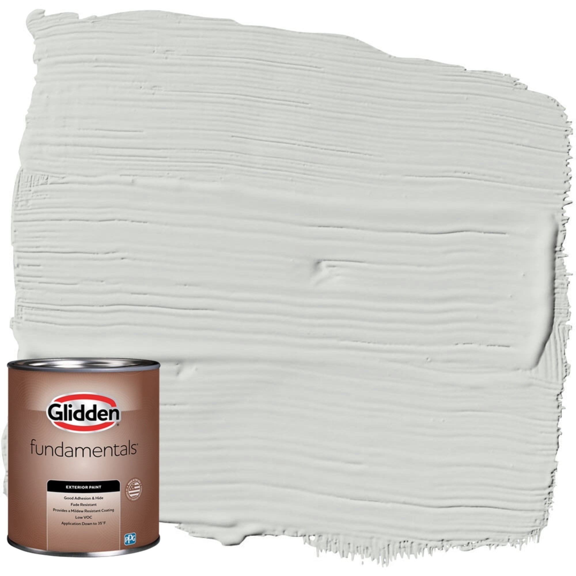 Glidden Fundamentals 1 Quart Tornado / Gray Semi-Gloss Exterior Paint ...