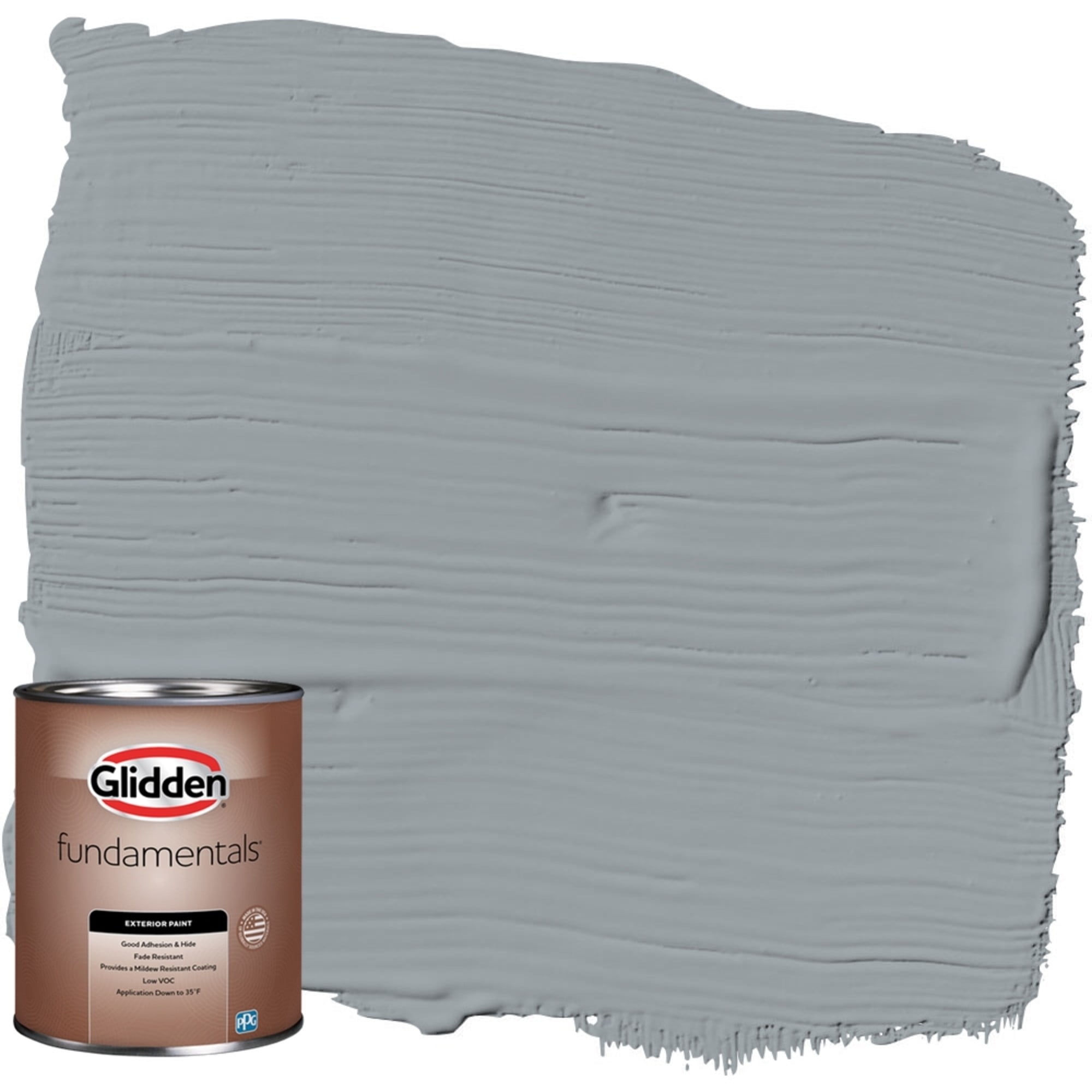 Glidden Fundamentals 1 Quart UFO / Gray Semi-Gloss Exterior Paint ...