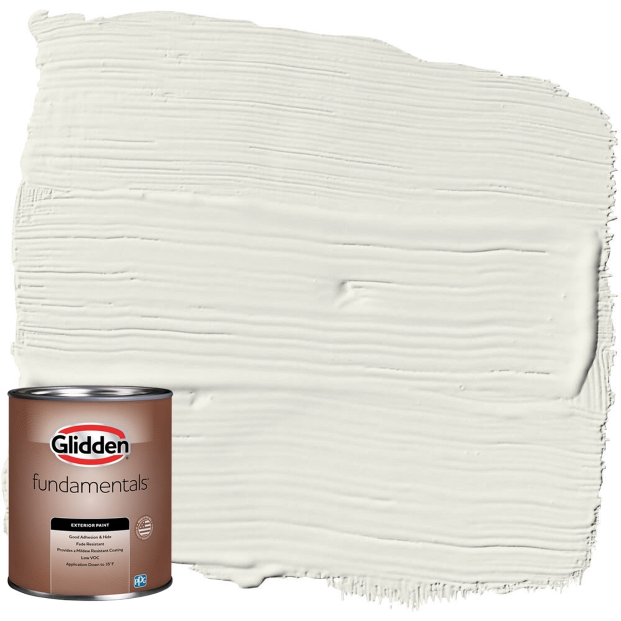 Glidden Fundamentals 1 gal. Silvery Moon / Gray Semi-Gloss Exterior ...