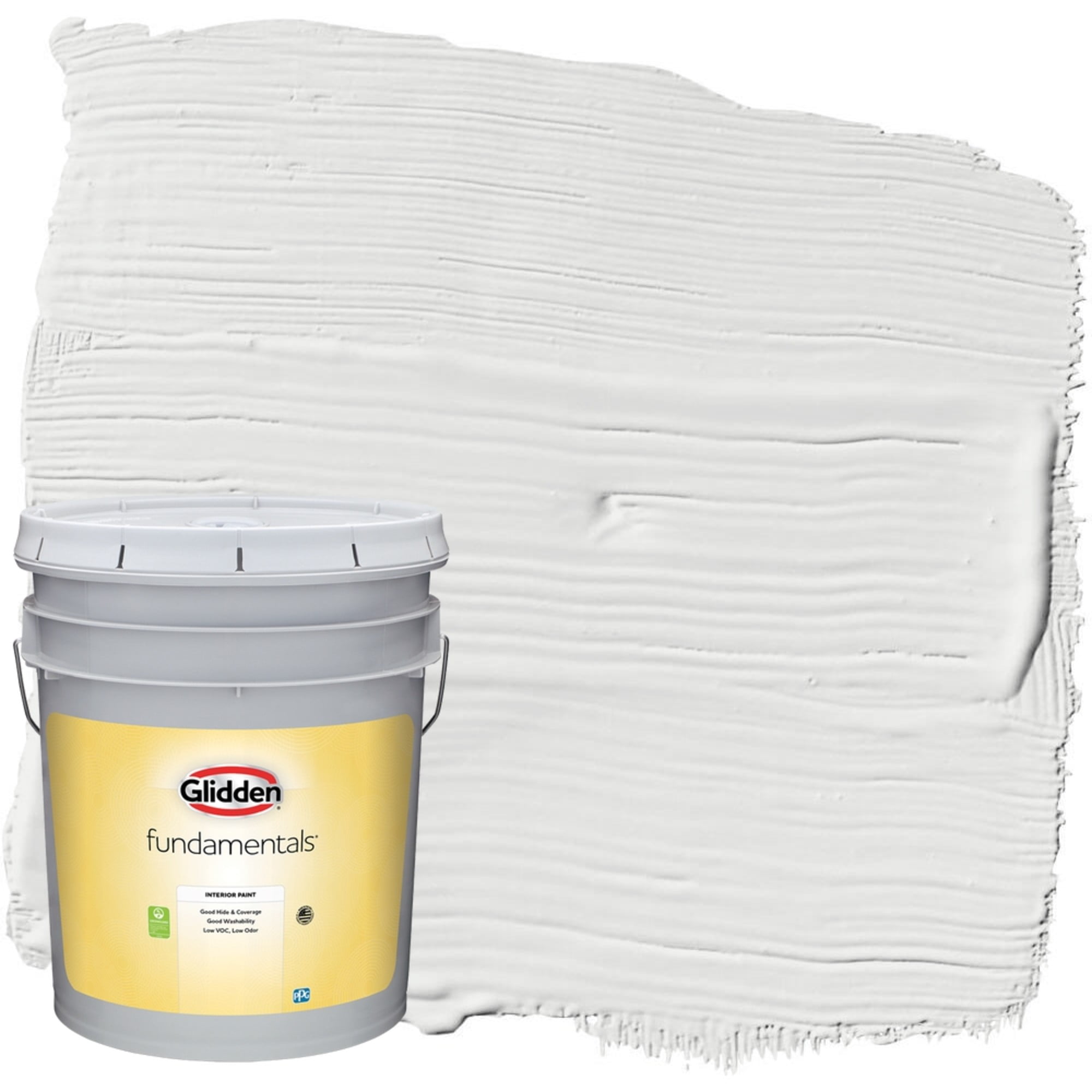 Glidden Fundamentals 5 Gallons Aria / White Semi-Gloss Interior Paint ...
