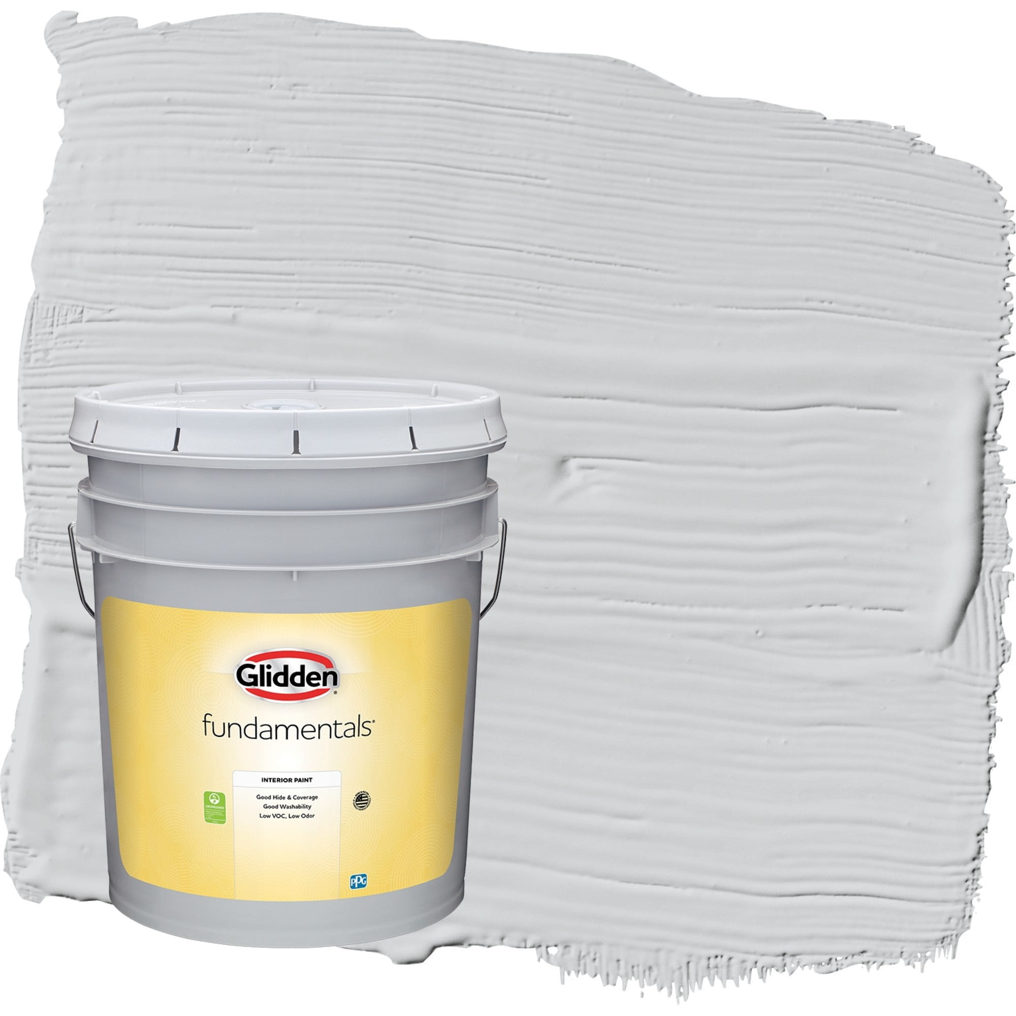 Glidden Fundamentals Elemental / Gray Semi-Gloss Interior Paint, 5 ...