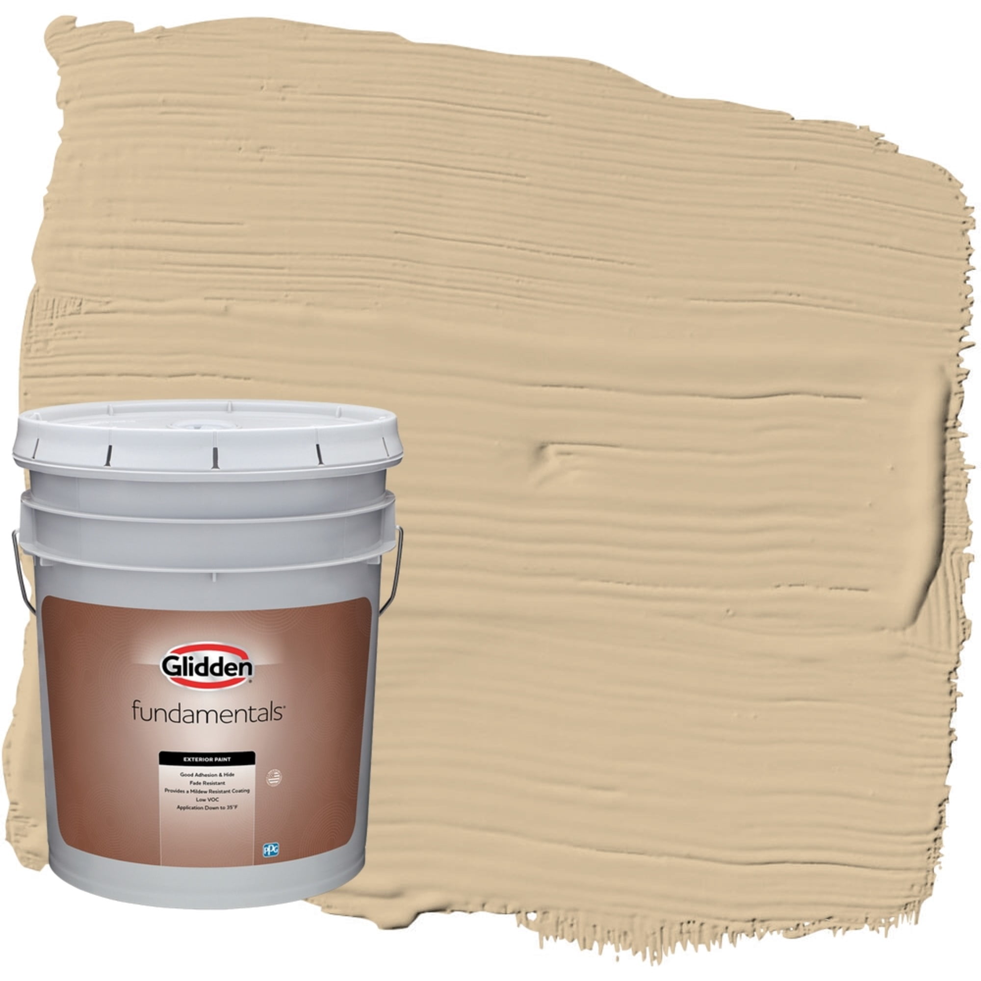Glidden Fundamentals 5 Gallons Pony Tail / Beige Semi-Gloss Exterior ...