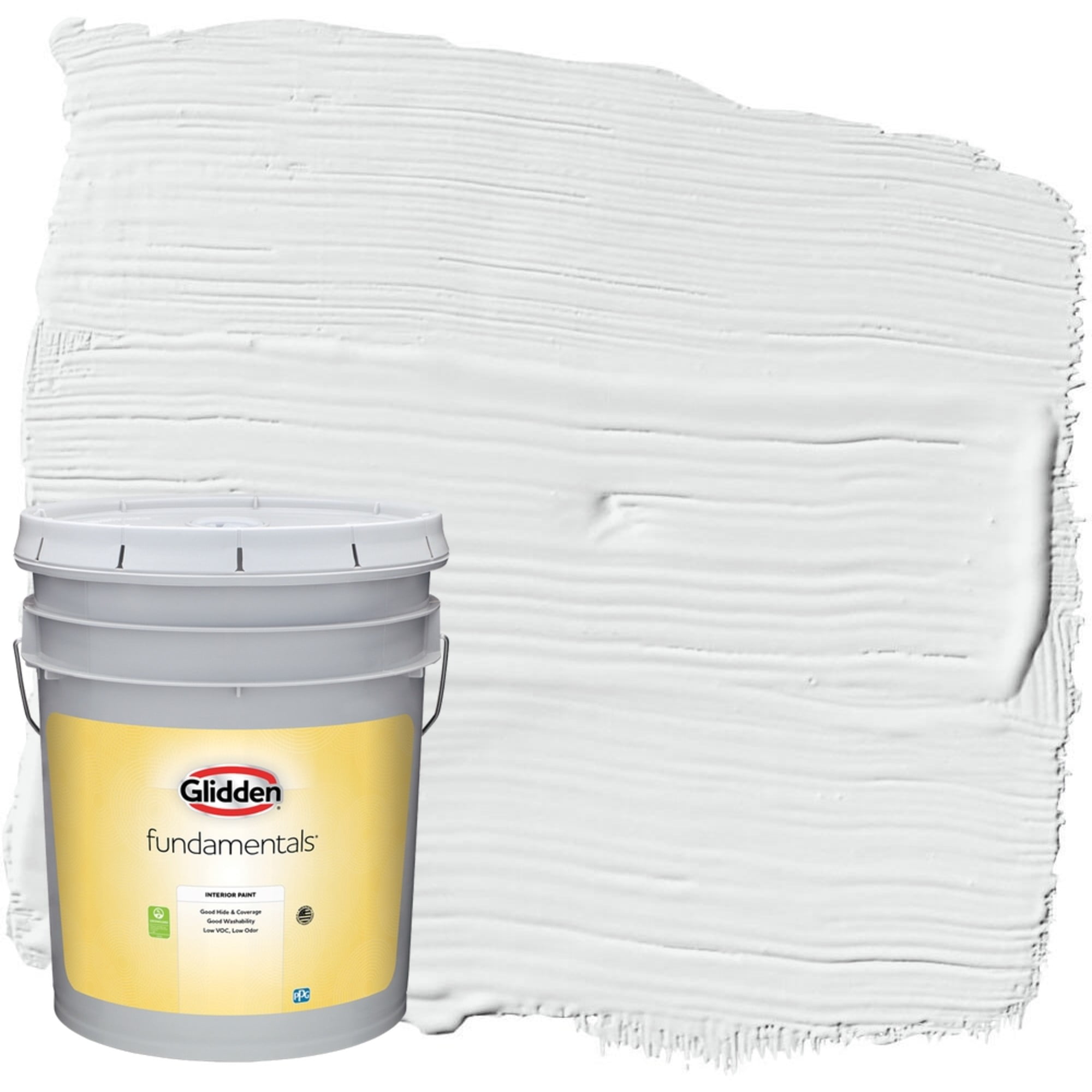 Glidden Fundamentals 5 Gallons Radisson / White Semi-Gloss Interior ...