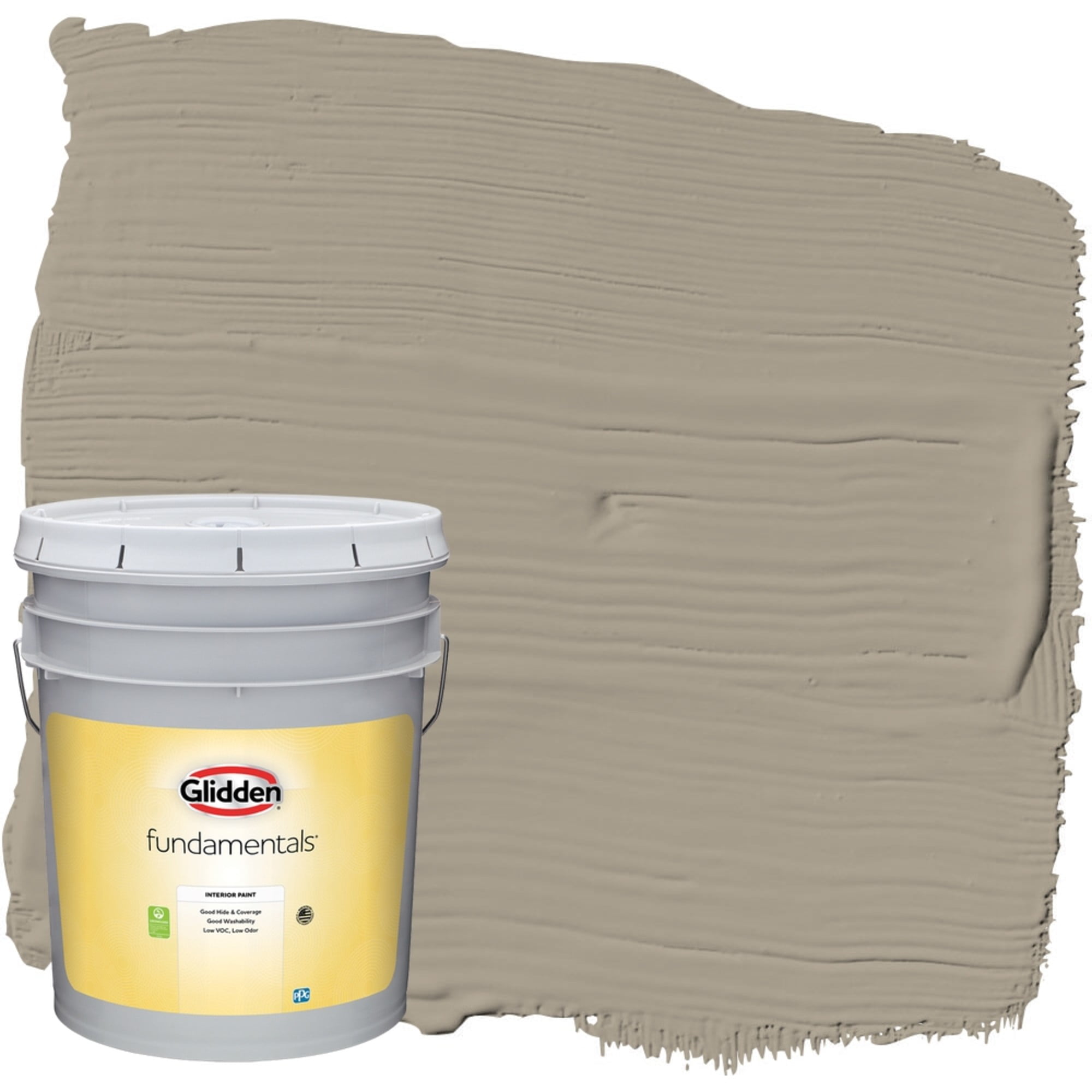 Glidden Fundamentals 5 Gallons Stonehenge Greige / Gray Semi-Gloss Interior Paint - Walmart.com