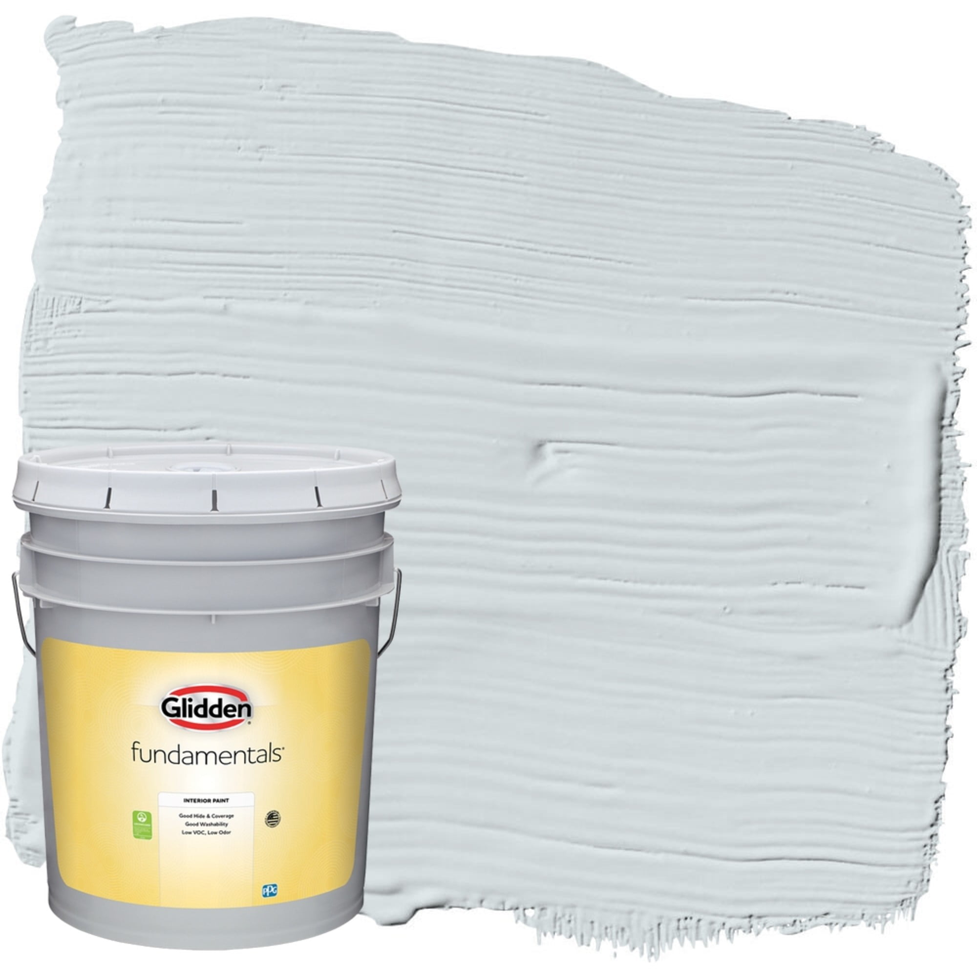 Glidden Fundamentals 5 Gallons Tinsel / Gray Temi-Gloss Interior Paint ...