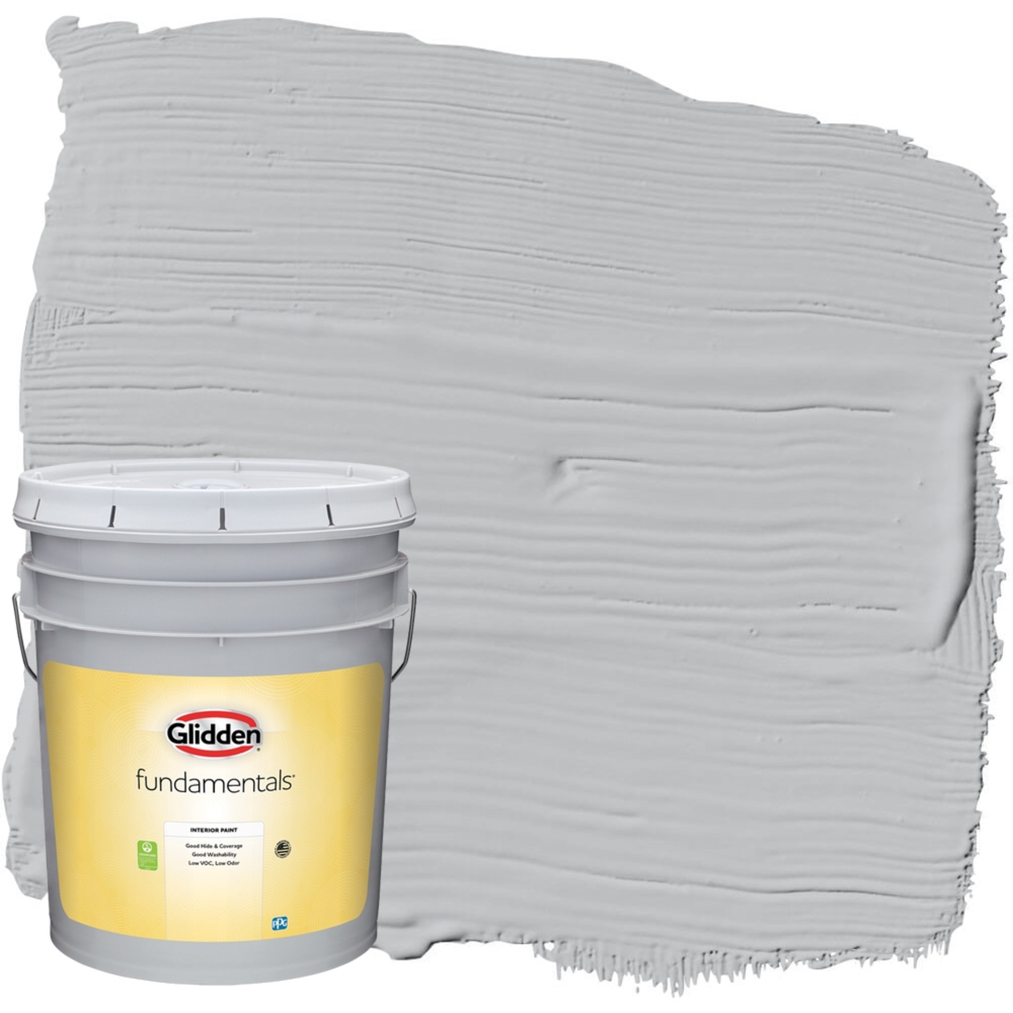Glidden Fundamentals 5 Gallons Whirlwind / Gray Semi-Gloss Interior ...