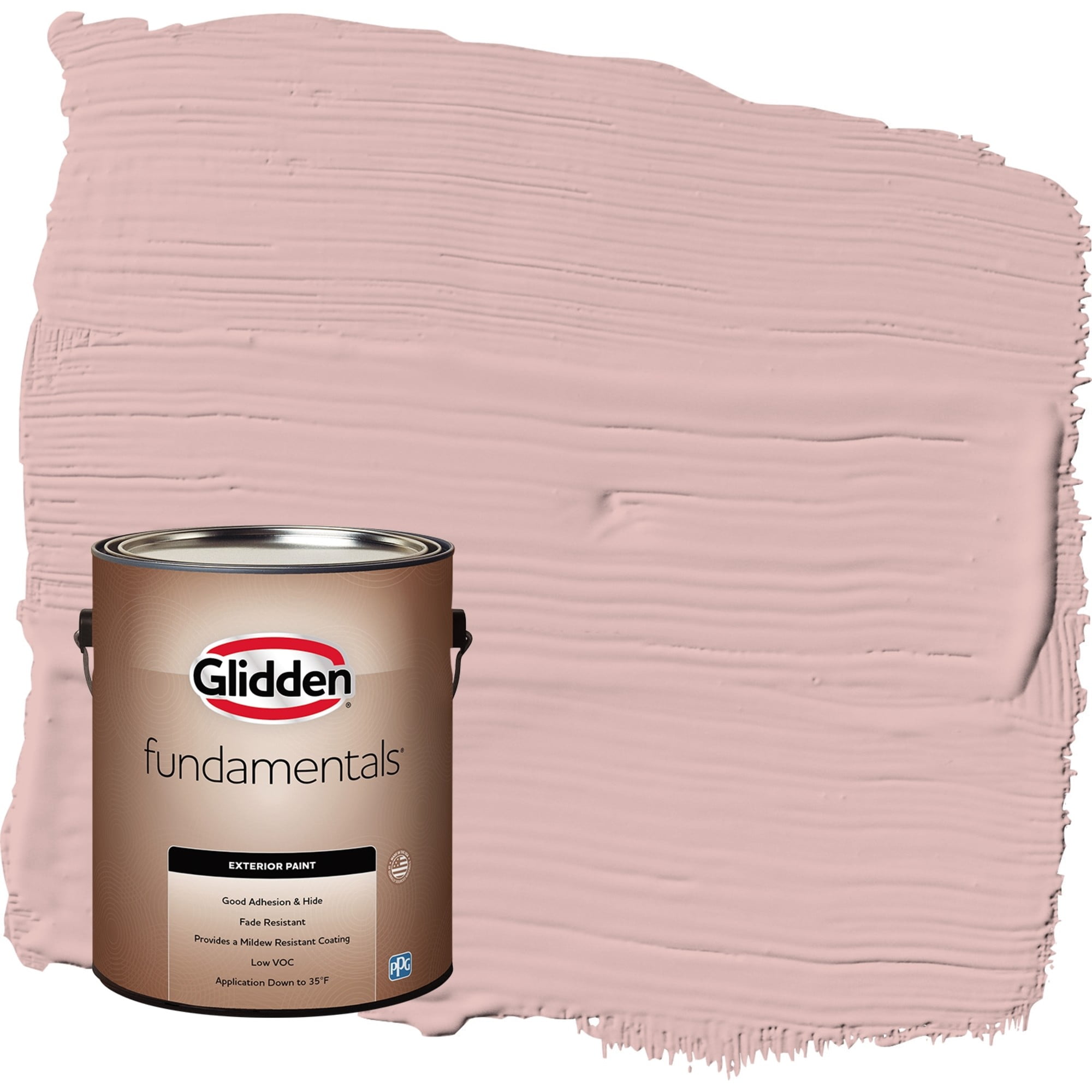 Glidden Fundamentals Rose Hip / Pink Satin Exterior Paint, 5 Gallon ...