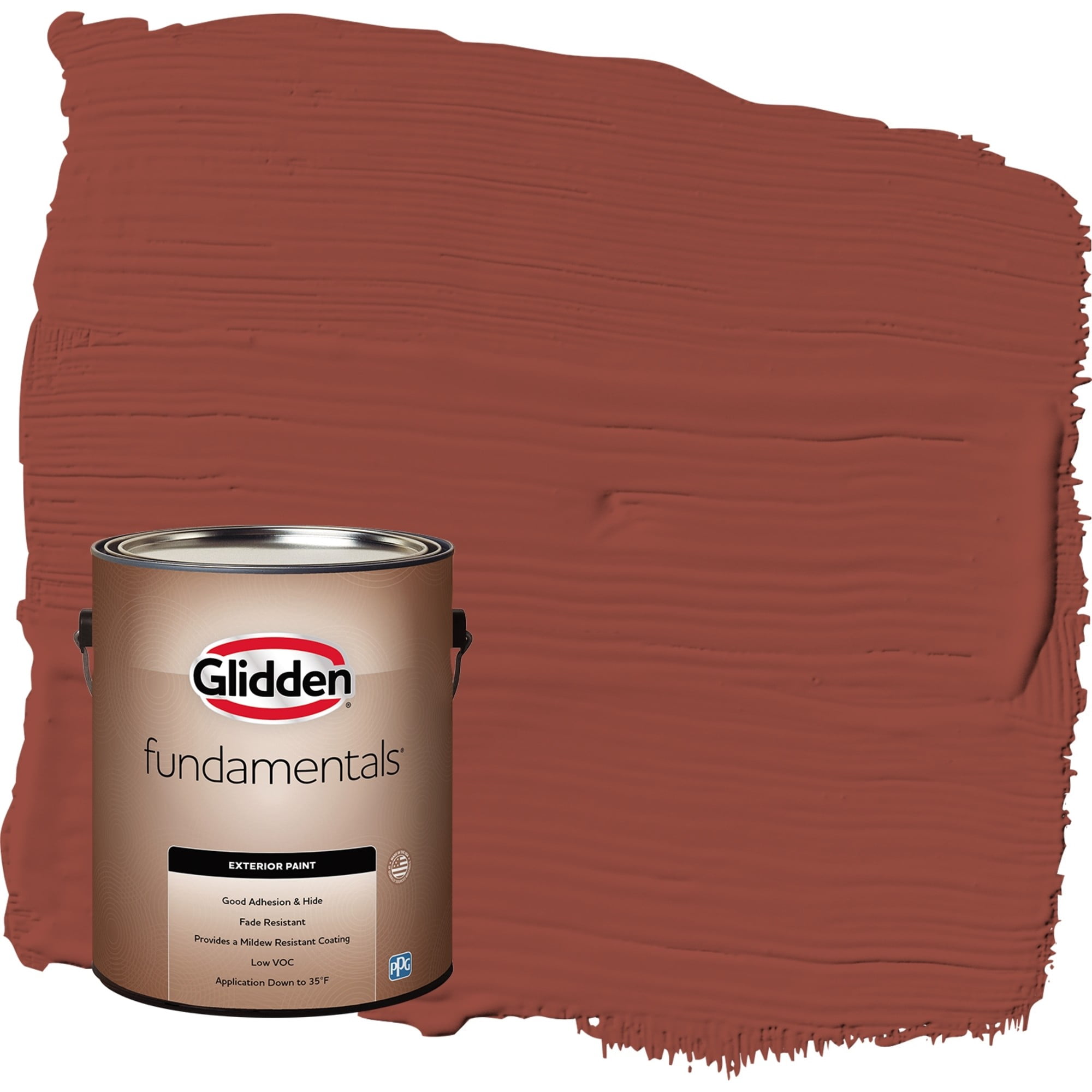 Glidden Fundamentals Cedar Chest / Red Satin Exterior Paint, 1 Gallon ...
