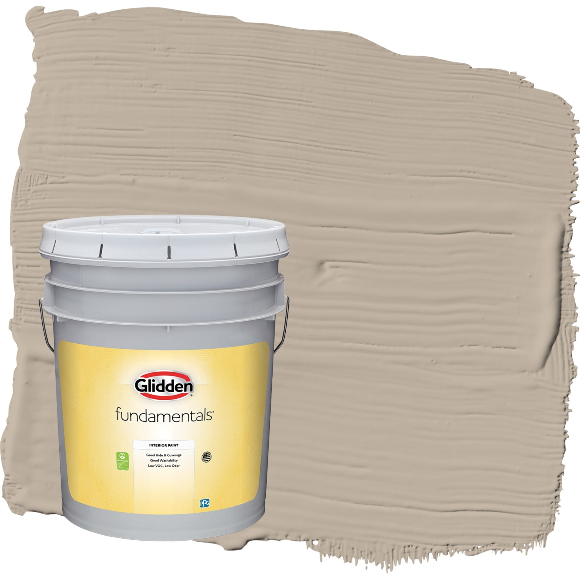 Glidden Fundamentals Discover / Beige, Flat Interior Paint, 5 Gallon ...