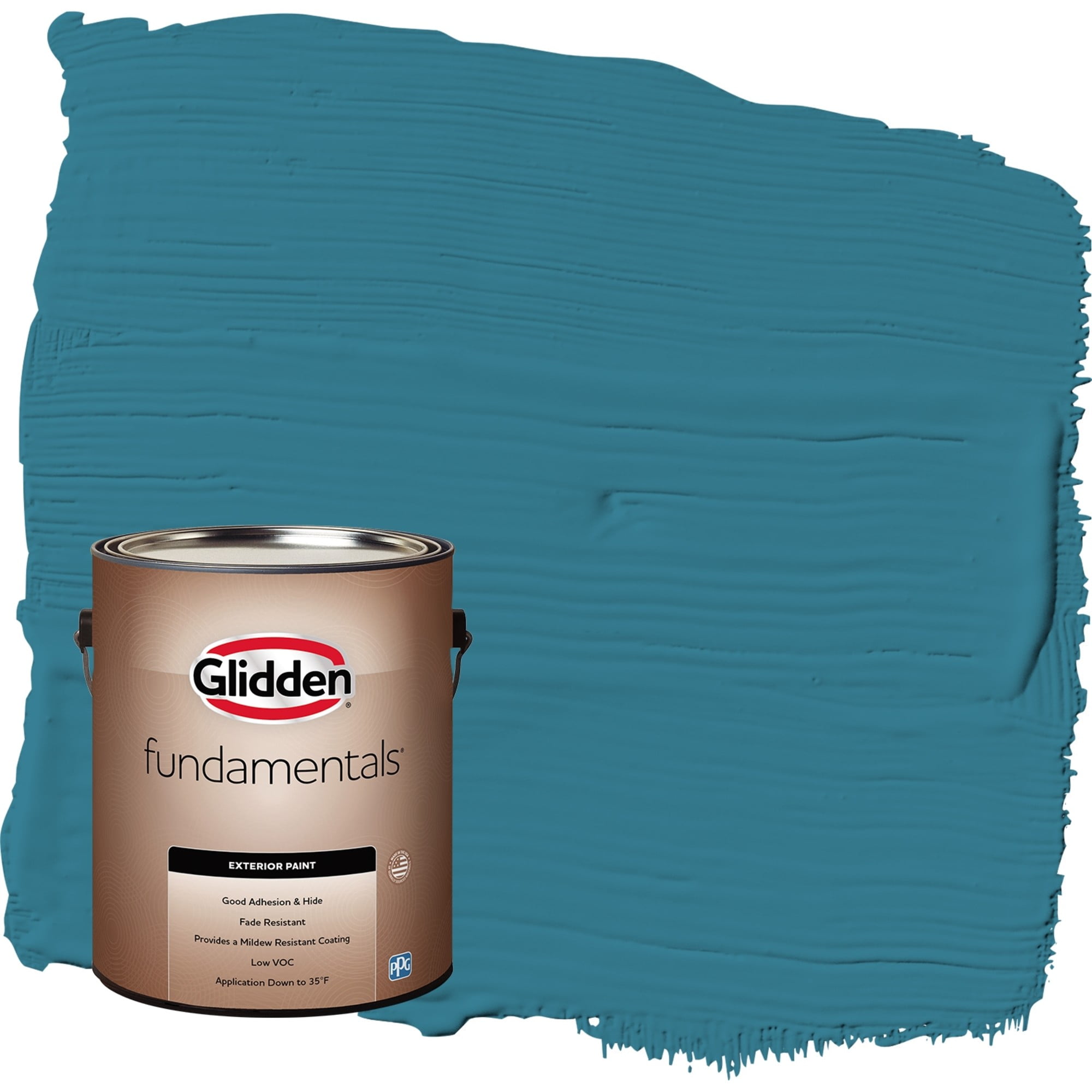 Glidden Fundamentals Adventure / Blue Satin Exterior Paint, 1 Gallon ...