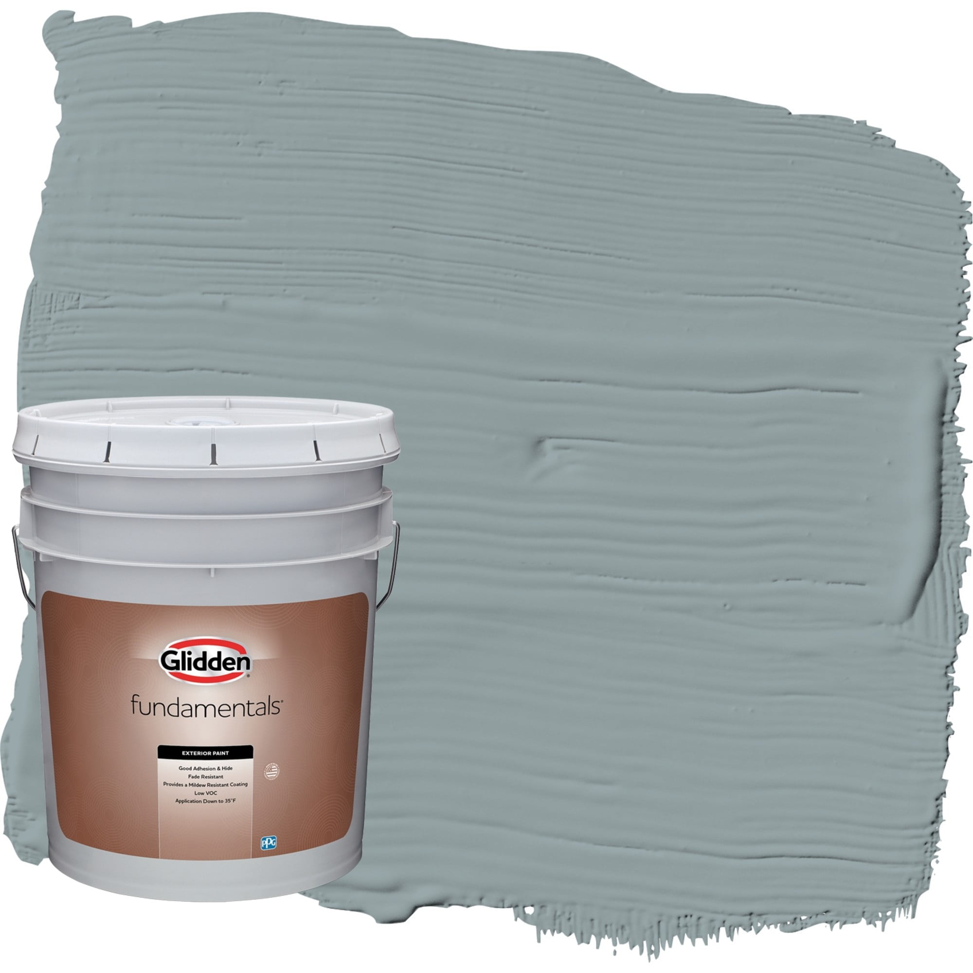 Glidden Fundamentals Exterior Paint After the Storm , Satin, 5 Gallon ...