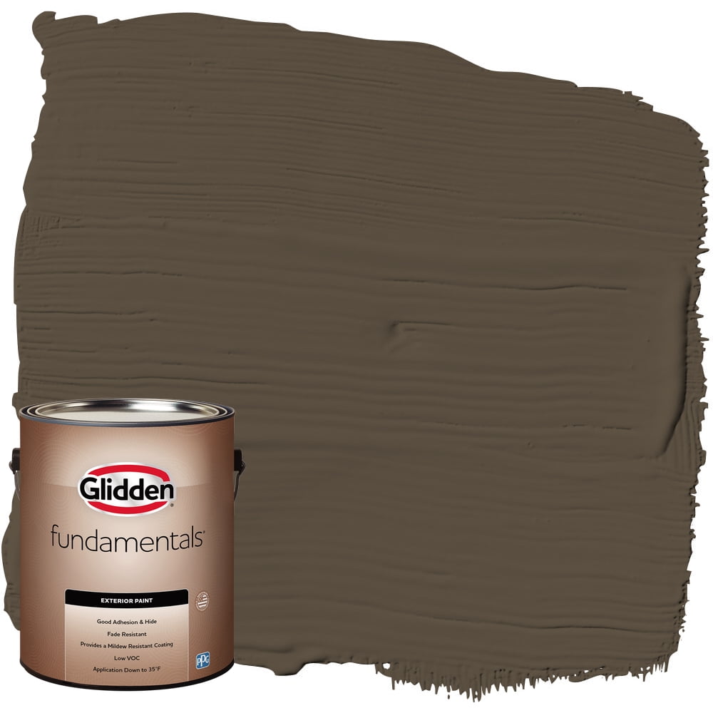Glidden Fundamentals Exterior Paint Afternoon Tea / Brown, Flat, 1 ...