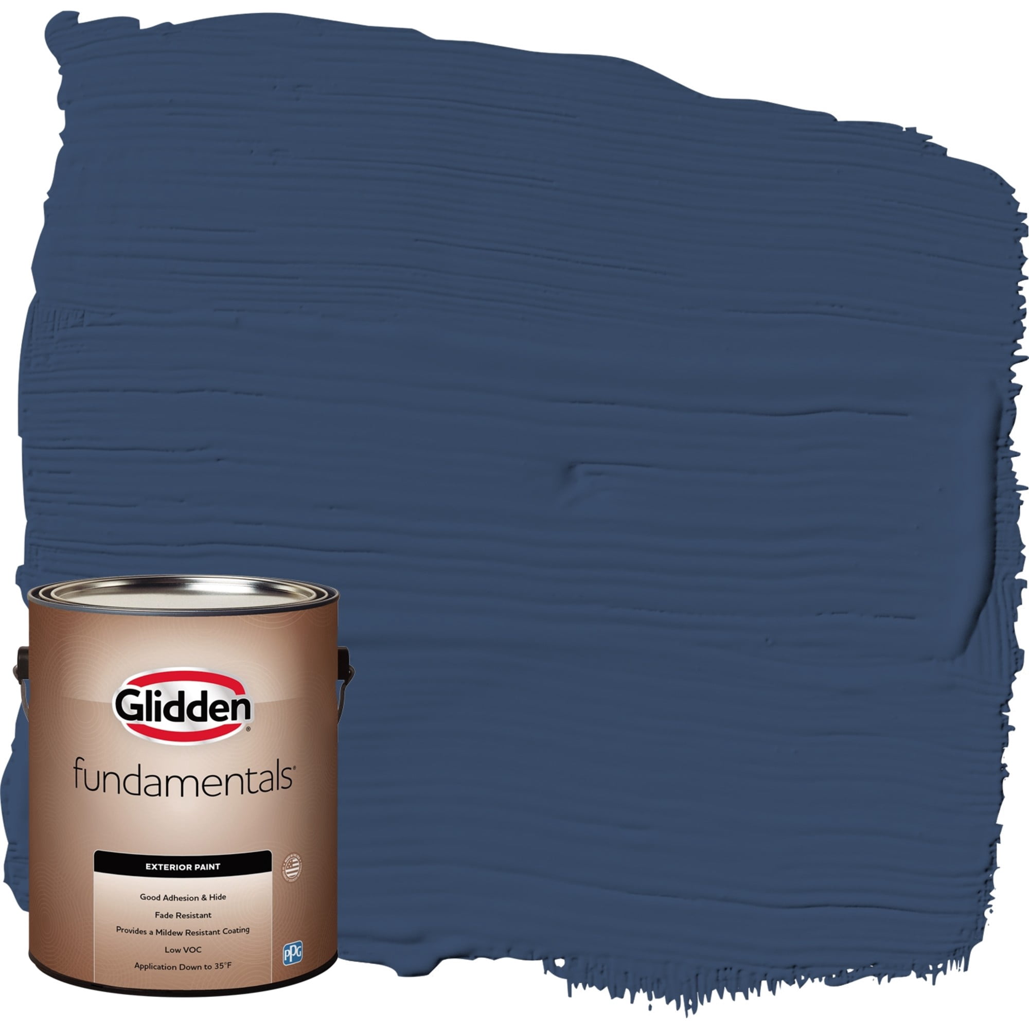 Glidden Fundamentals Exterior Paint Annapolis Blue, Flat, 1 Gallon ...