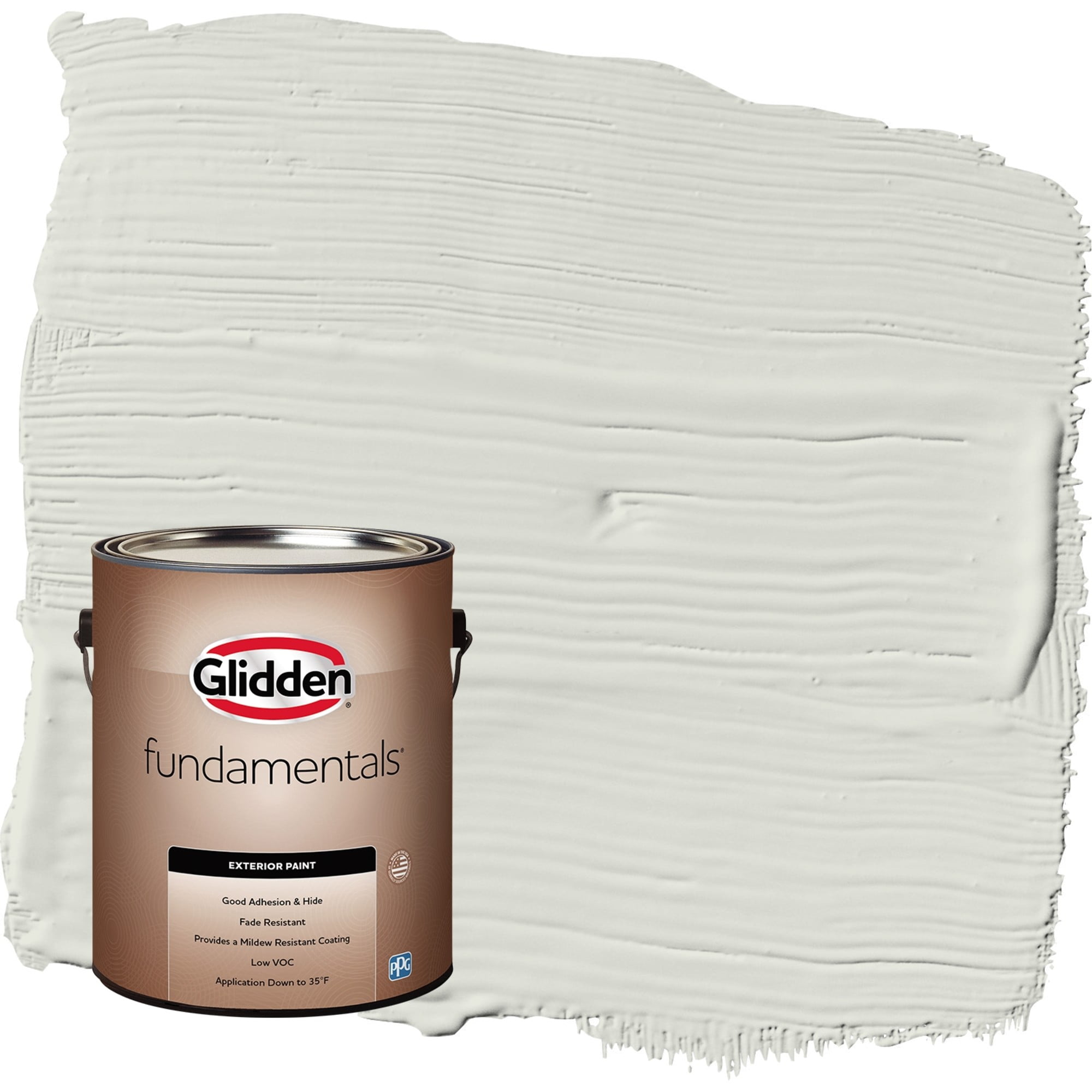 Glidden Fundamentals Anonymous / Green Satin Exterior Paint, 1 Gallon ...