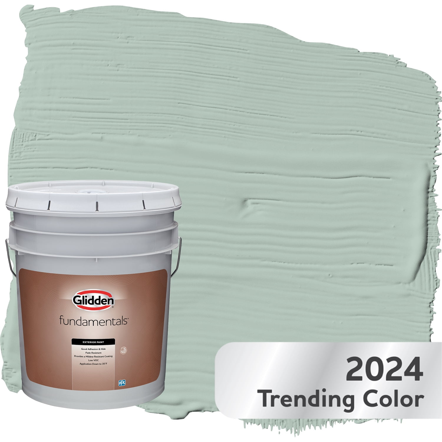 Glidden Fundamentals Exterior Paint Aquamarine Dream / Blue, Satin, 5 ...