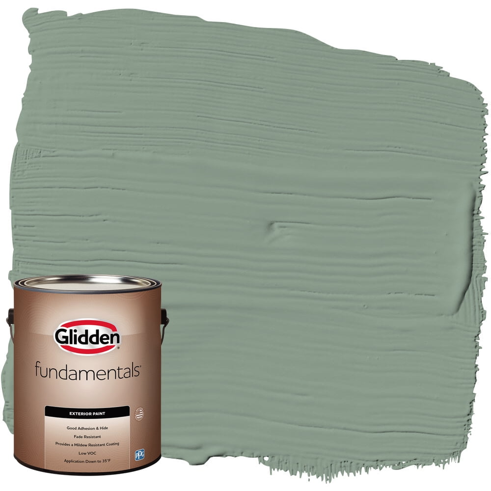 Glidden Fundamentals Exterior Paint Birch Forest / Green, Satin, 1 ...