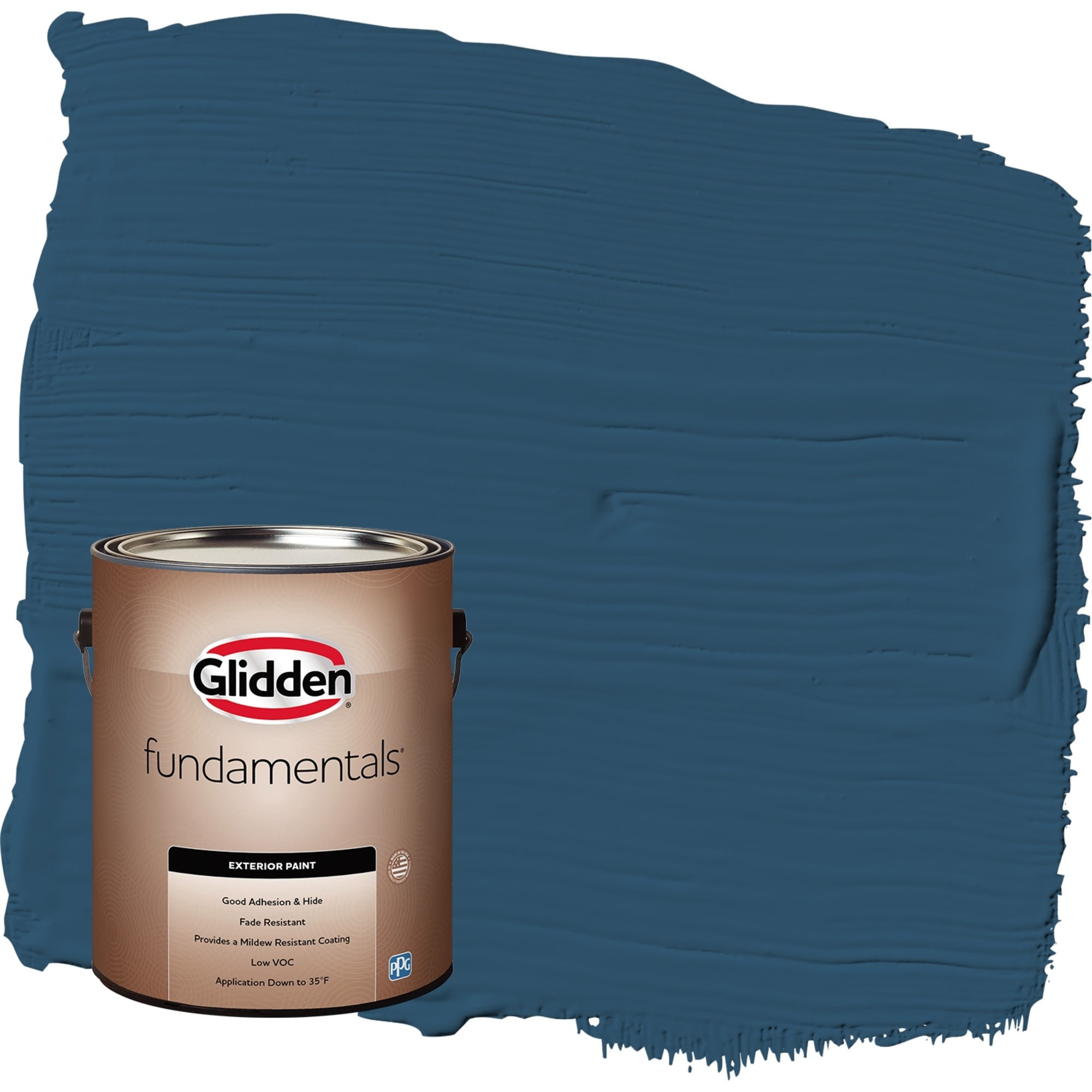 Glidden Fundamentals Blue Lava / Blue Satin Exterior Paint, 1 Gallon ...