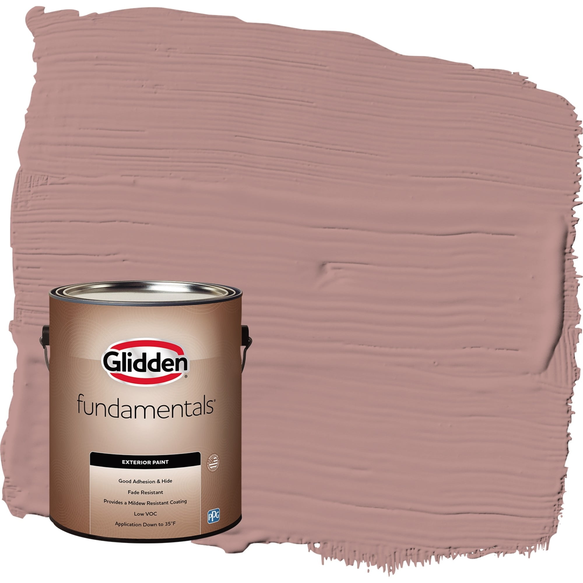 Glidden Fundamentals Brandy Snaps / Red Flat Exterior Paint, 1 Gallon ...
