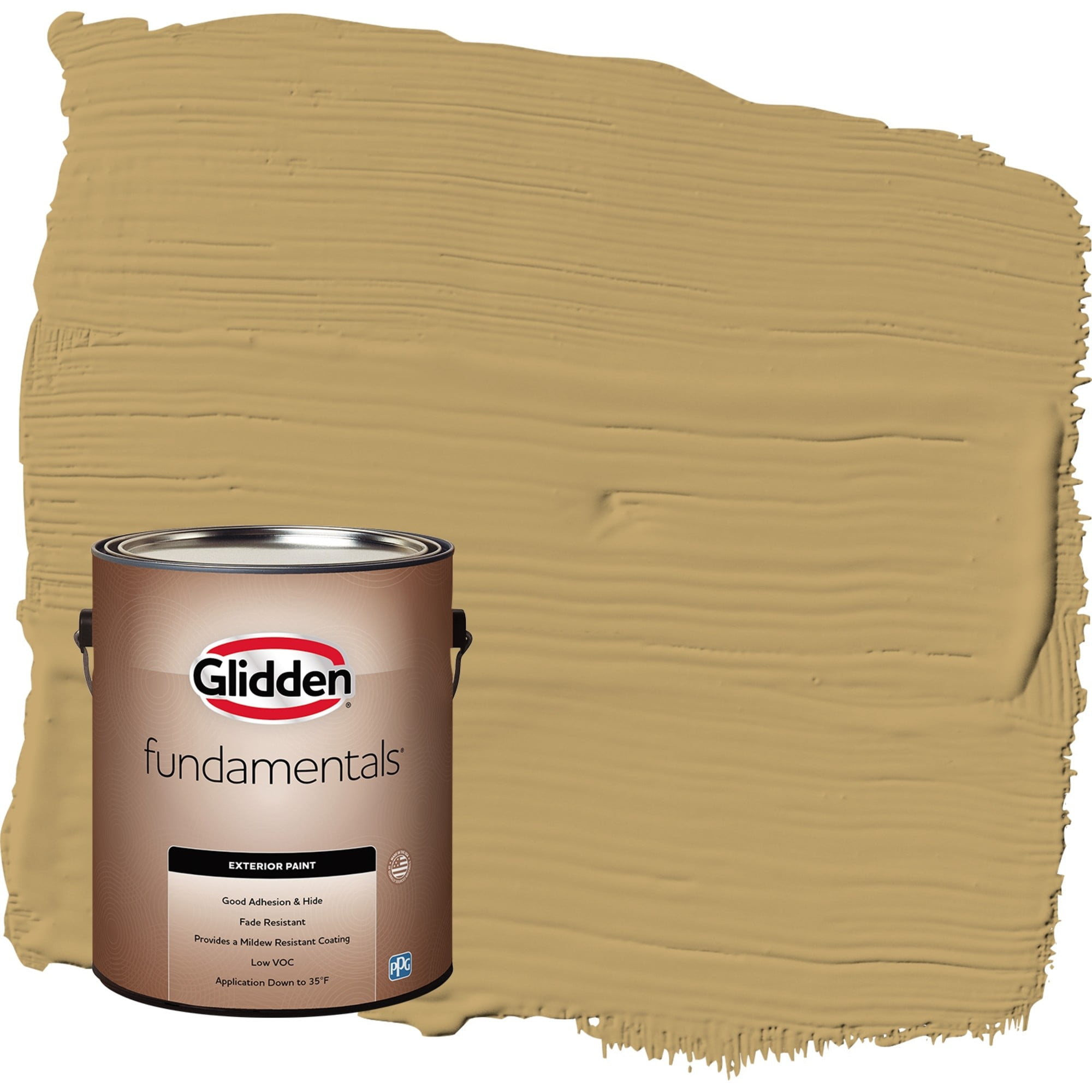 Glidden Fundamentals Buffalo Hide / Yellow Flat Exterior Paint, 1 ...