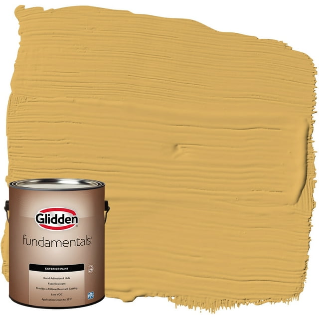 Glidden Fundamentals Exterior Paint Butterscotch Bliss / Yellow, Semi ...