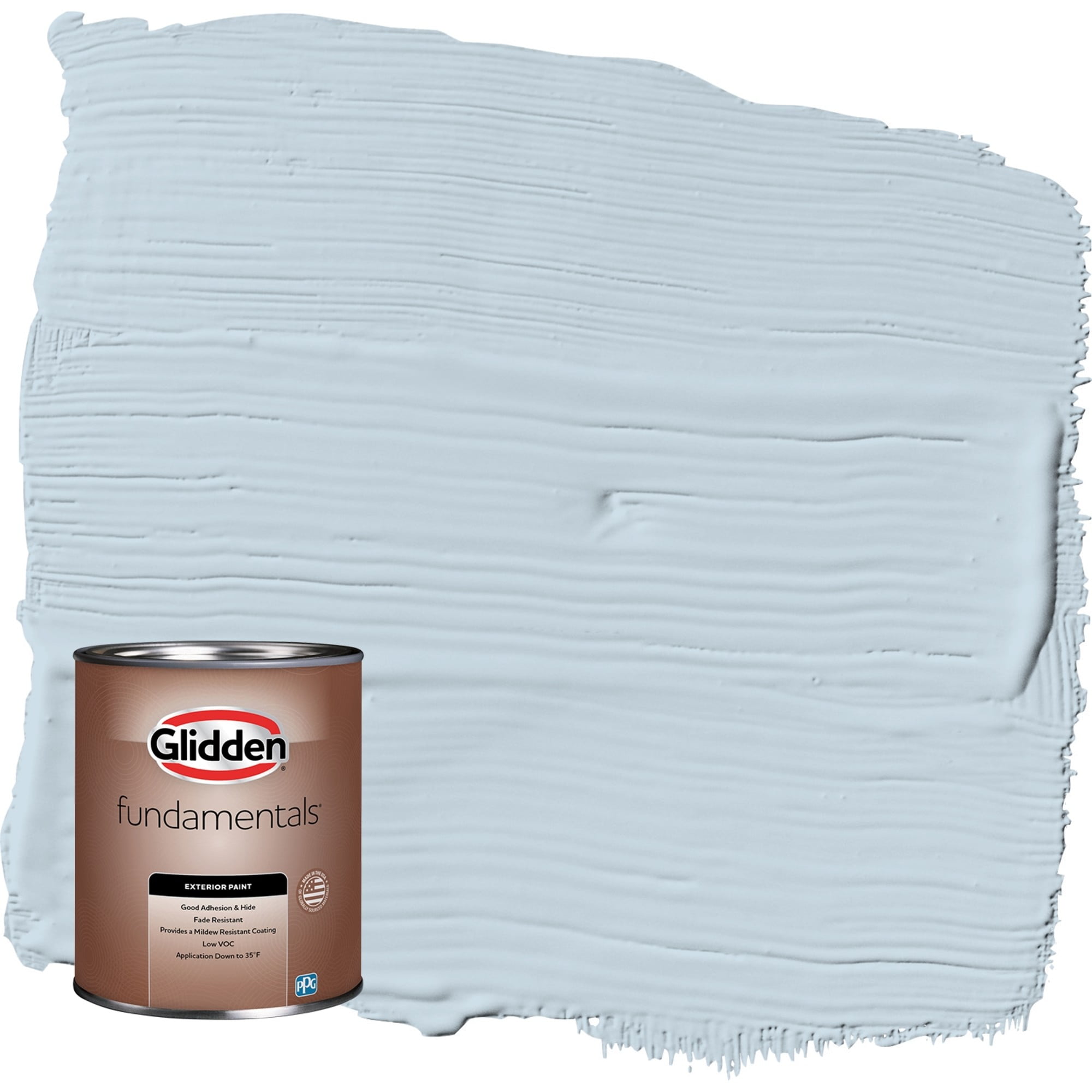 Glidden Fundamentals Calm Sea / Blue Satin Exterior Paint, 1 Quart ...