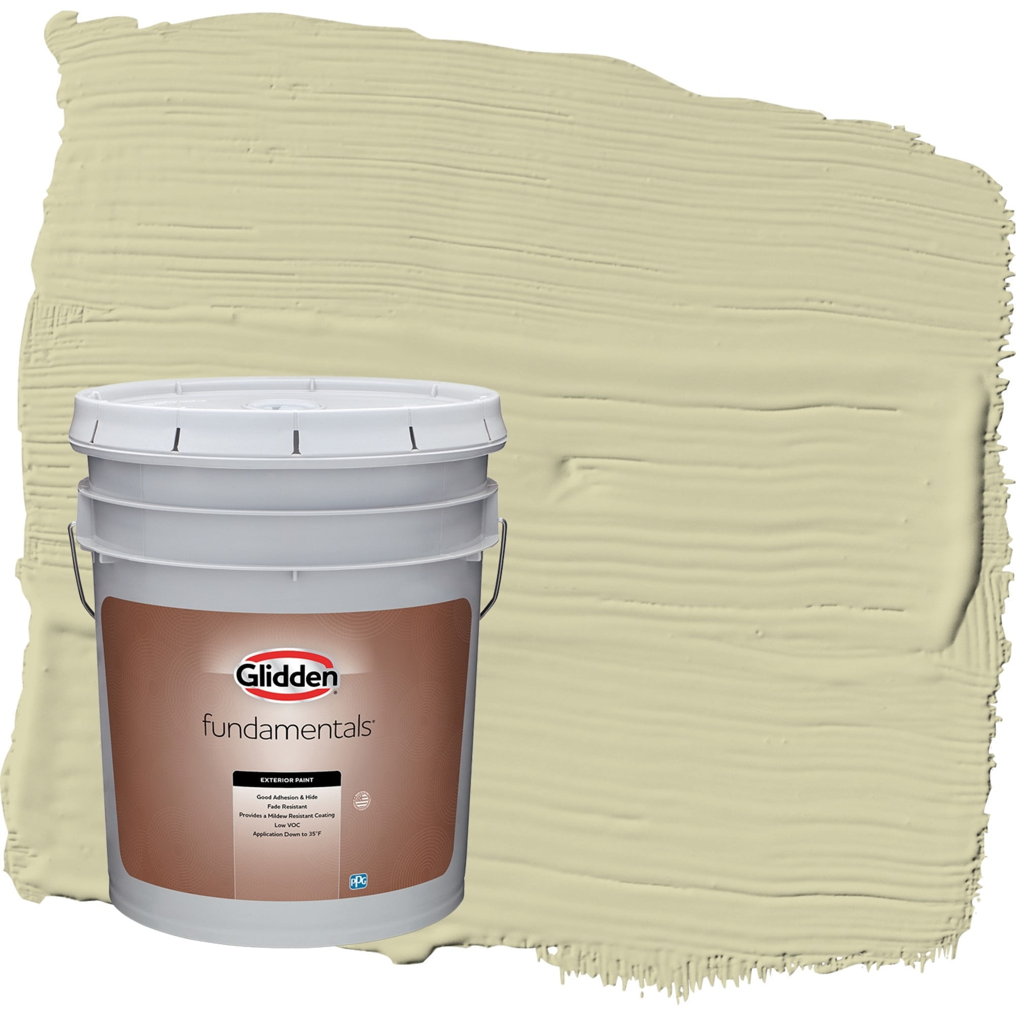 Glidden Fundamentals Canary Grass / Green Satin Exterior Paint, 5 ...