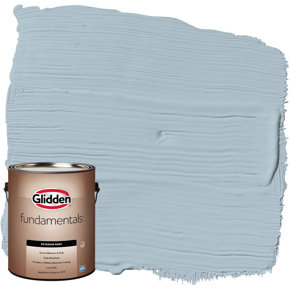 Glidden Fundamentals Exterior Paint Chambray / Blue, Flat, 1 Gallon ...